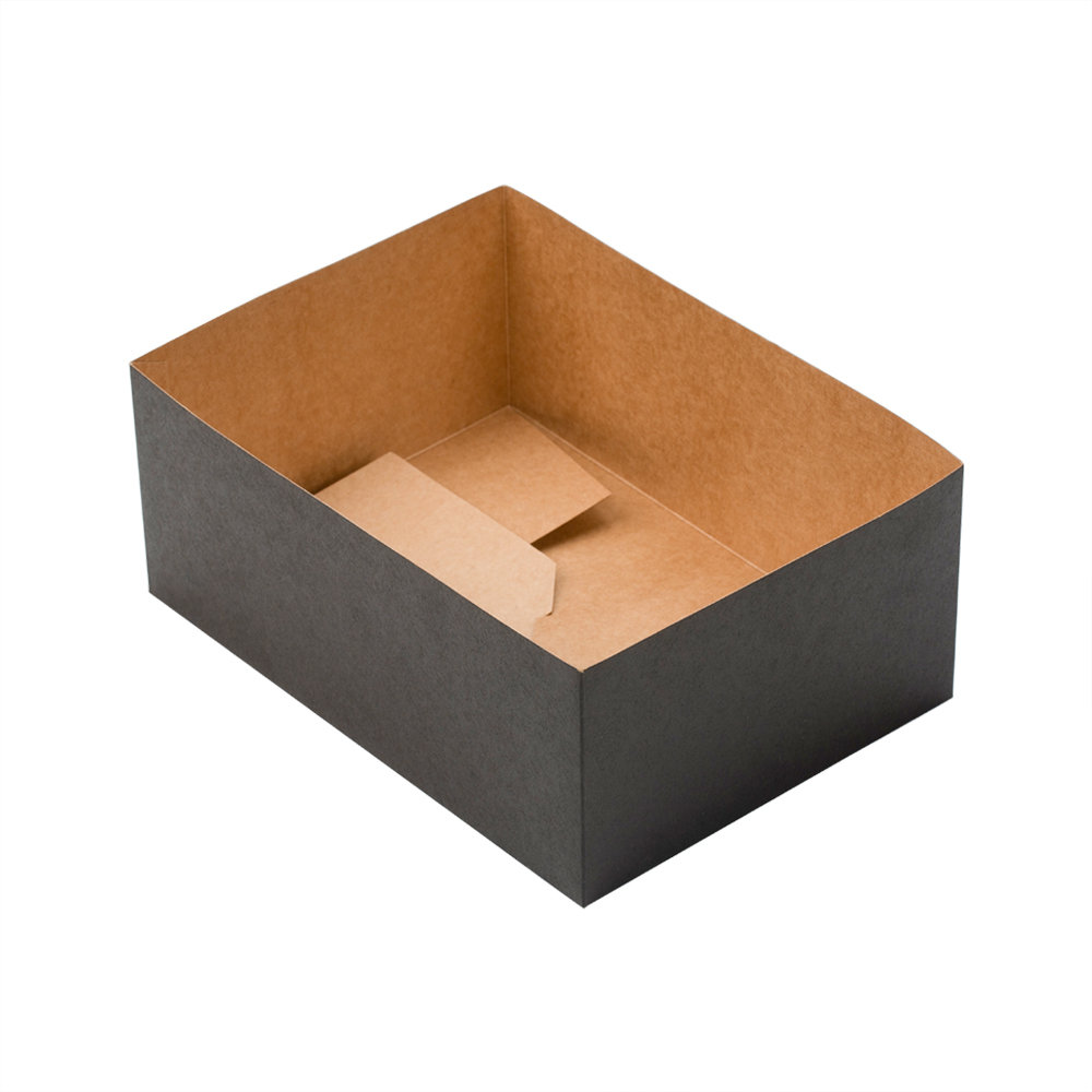 Restaurantware Bio Tek Rectangle Black Paper Sandwich / Burger Open ...