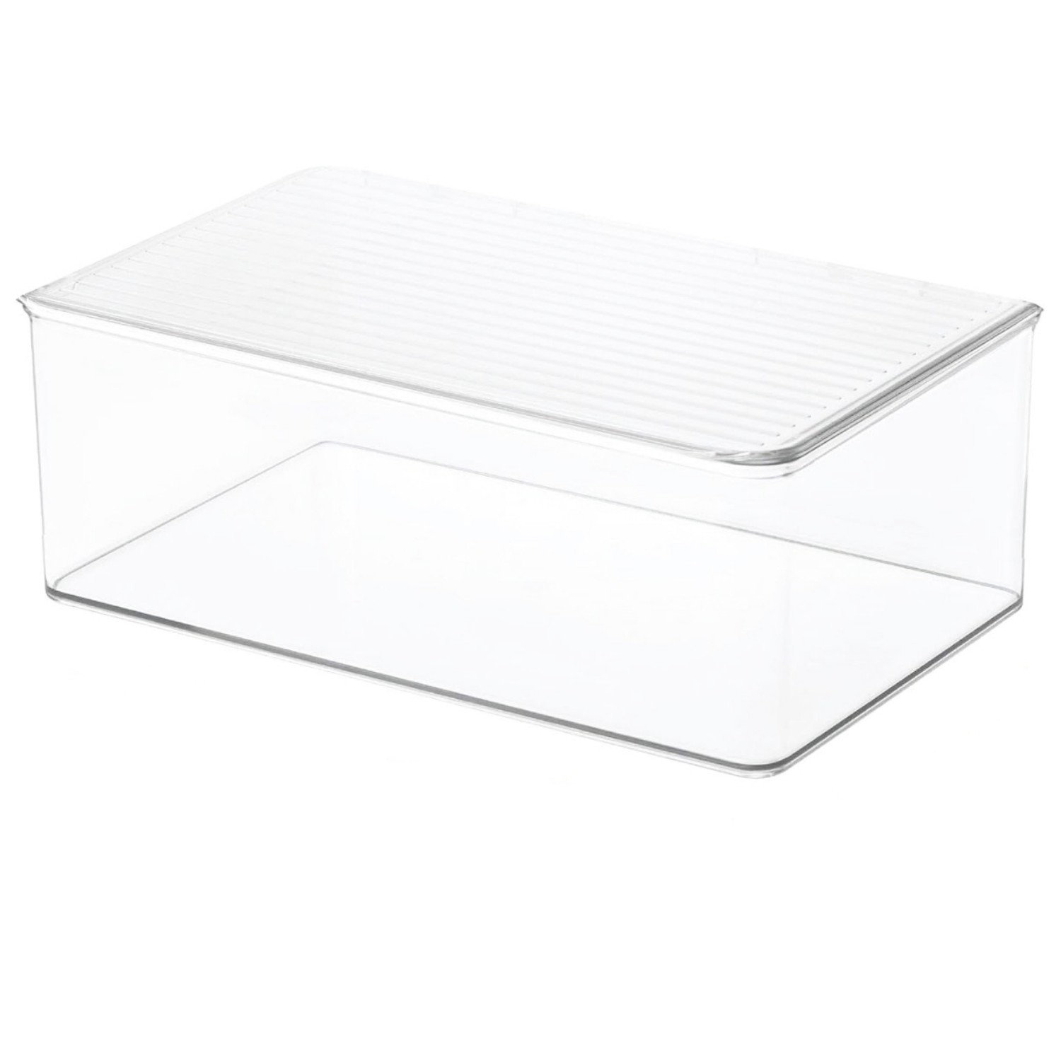 Latitude Run® Large Plastic Bathroom Vanity Bin with Lid | Wayfair