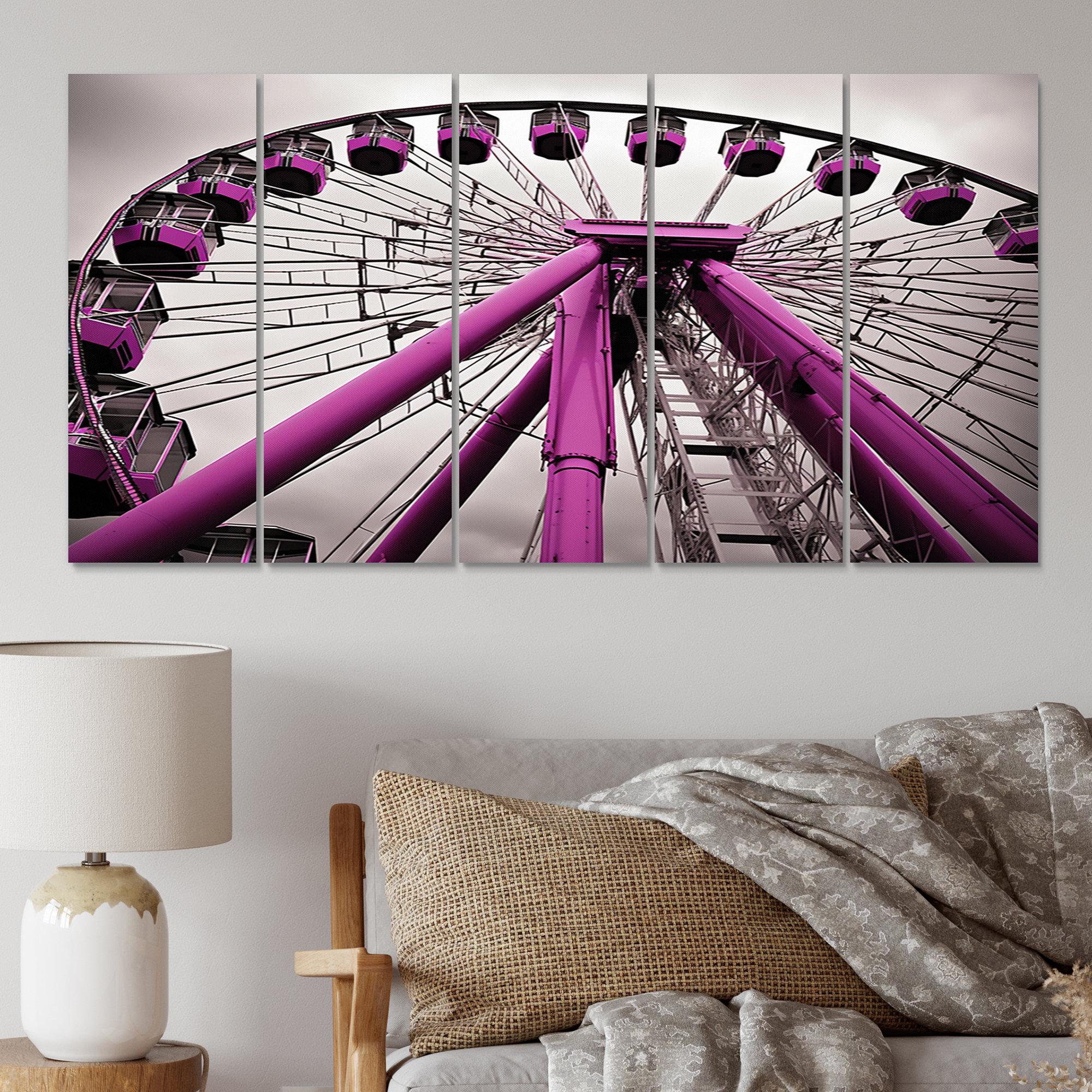 Ebern Designs Amusement Parks Whirling Wheels - Architecture Wall Decor ...