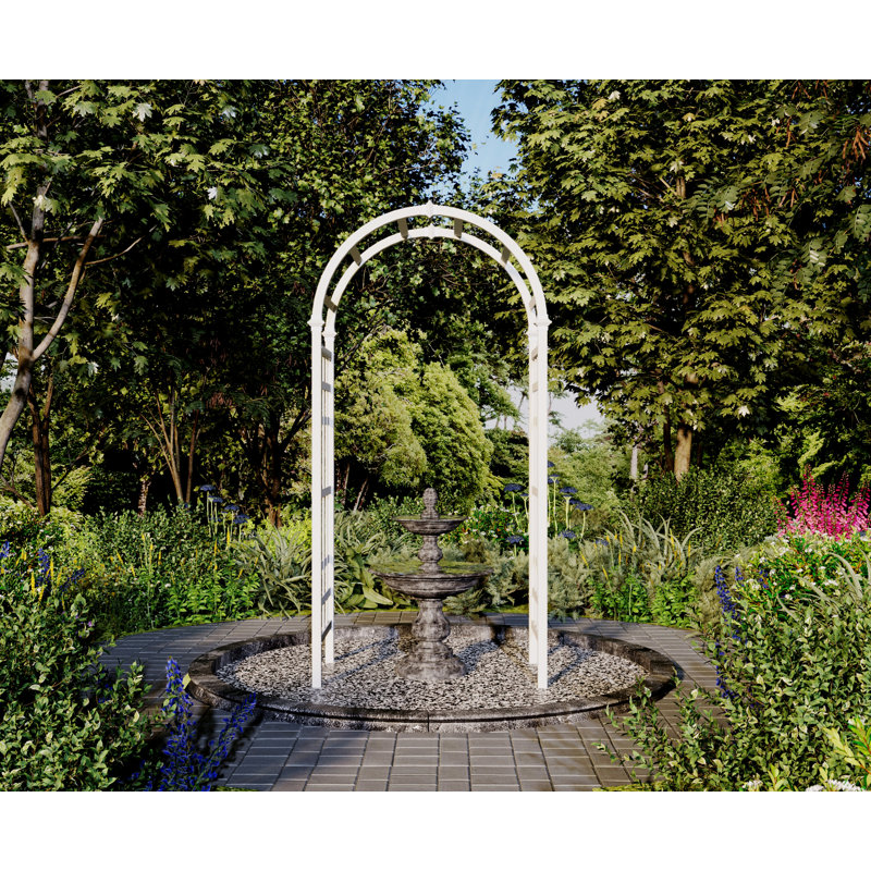 Vita White Vinyl Garden Arbor & Reviews | Wayfair