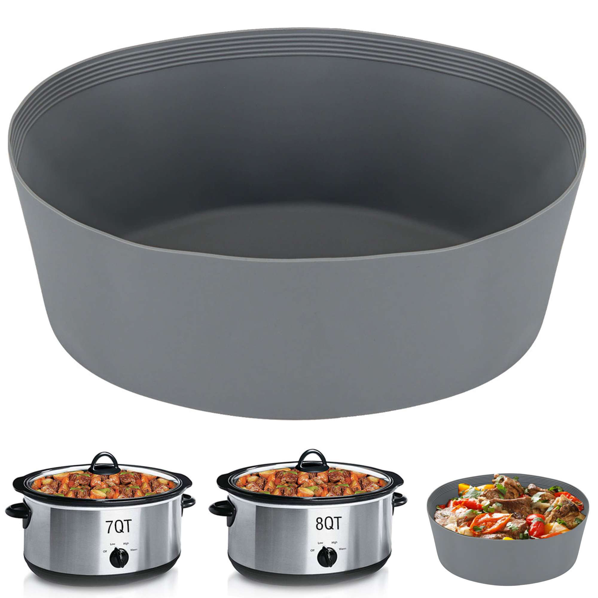 Gustave Silicone Slow Cooker Liners Crock Pot Inserts Leakproof Cooking ...