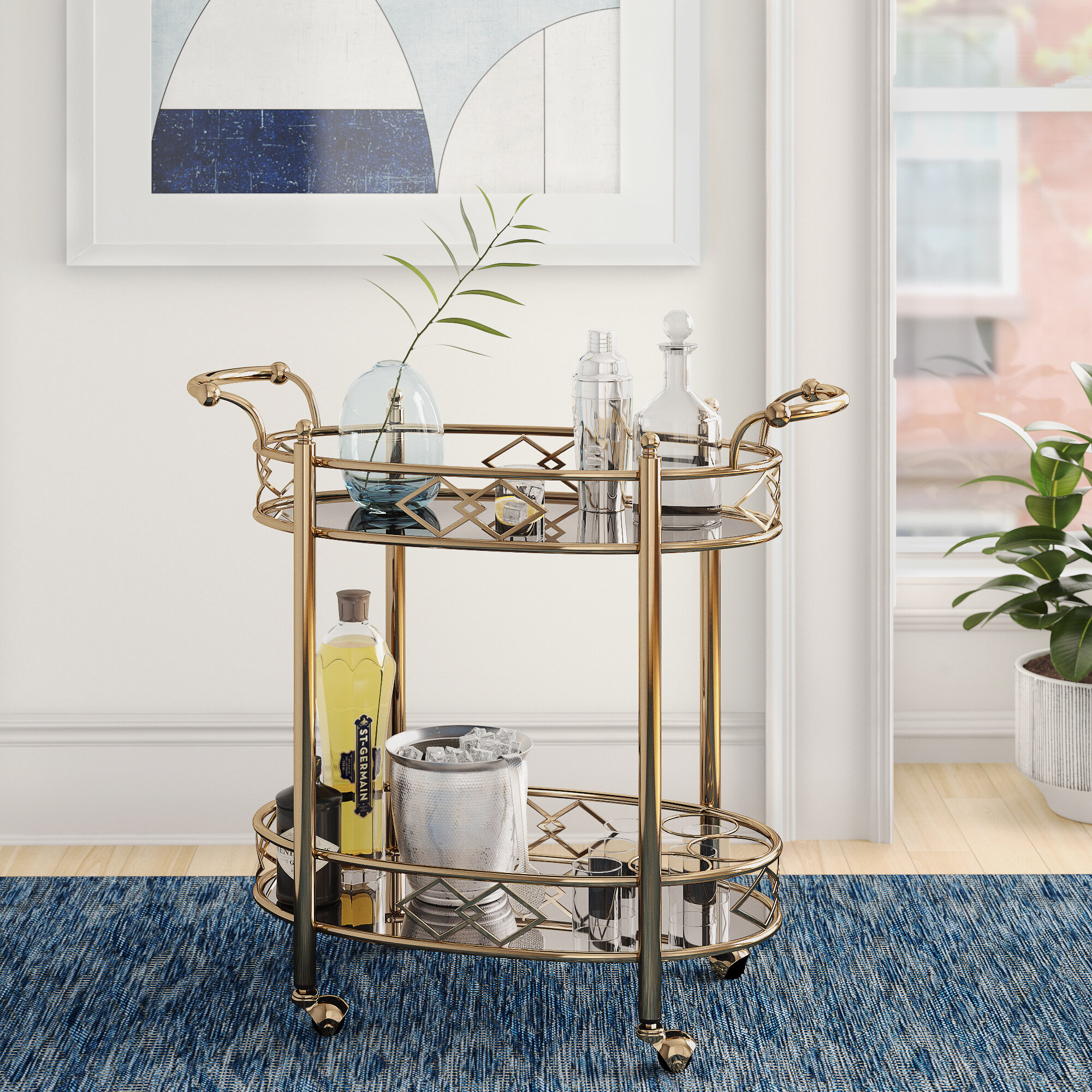 Willa Arlo™ Interiors Maysville Bar Cart & Reviews | Wayfair