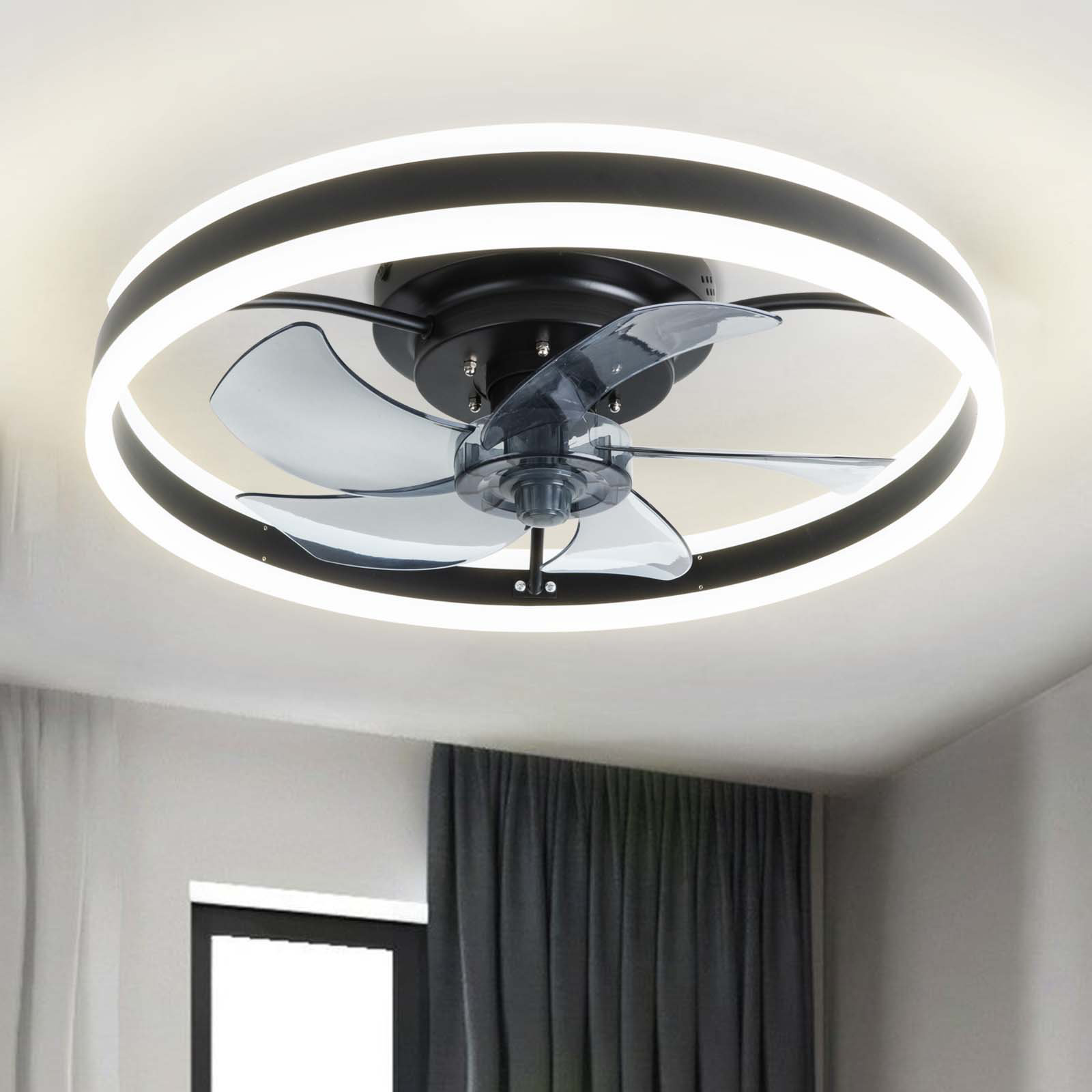 HELYIVLE 19.7 Inch Recessed Ceiling Fan Light with LED Lights & Reviews ...