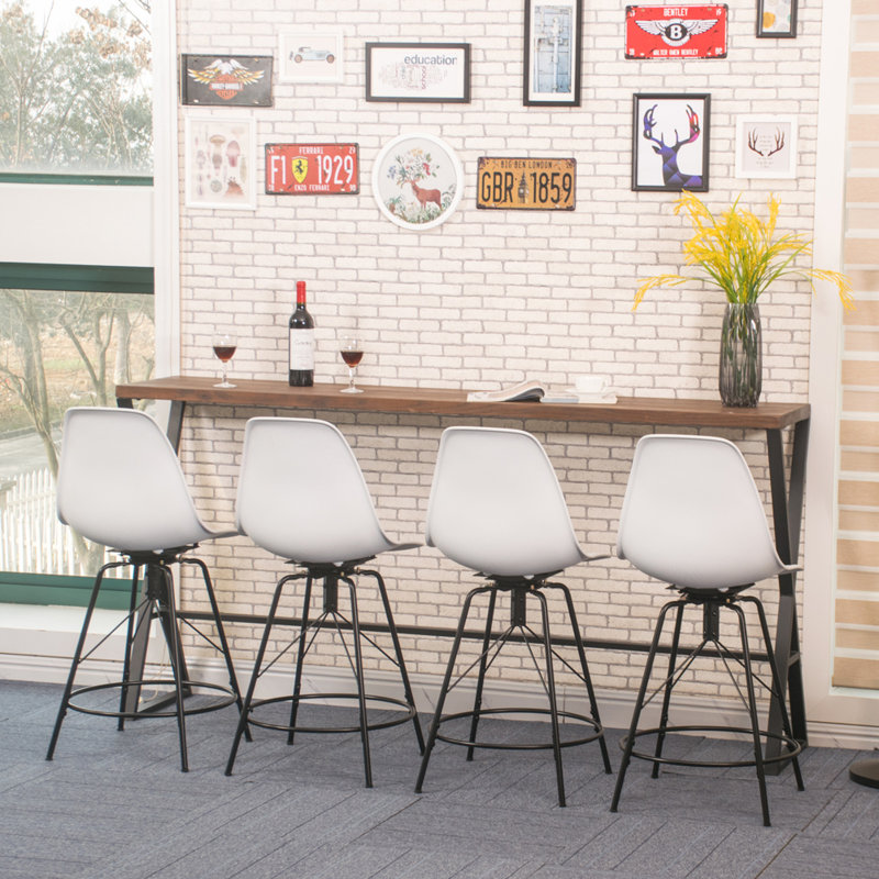 Brayden Studio® Bogard Swivel 30'' Bar Stool & Reviews | Wayfair