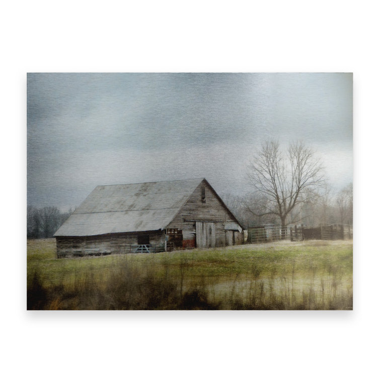 Rosalind Wheeler Jai Johnson 'An Old Grey Barn' Floating Brushed ...
