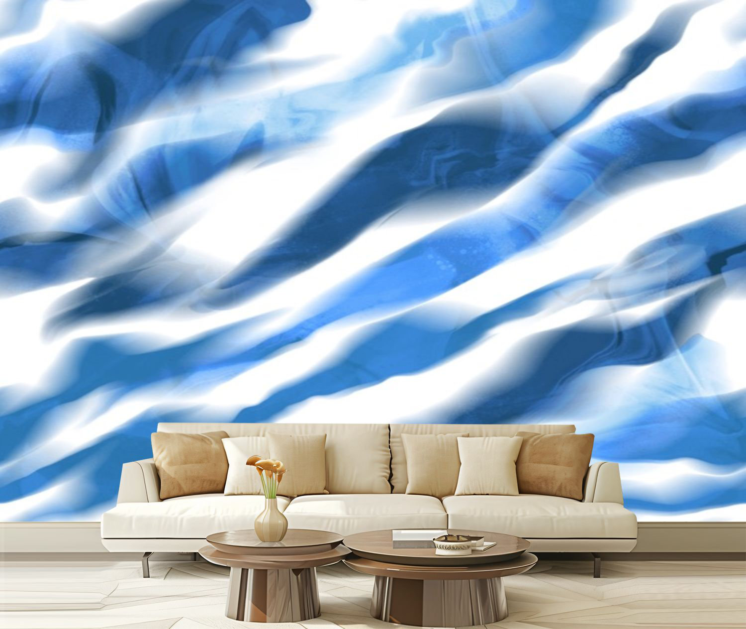 Ivy Bronx Peel and Stick Canvas Wallpaper Wall Mural Seamless Abstract ...