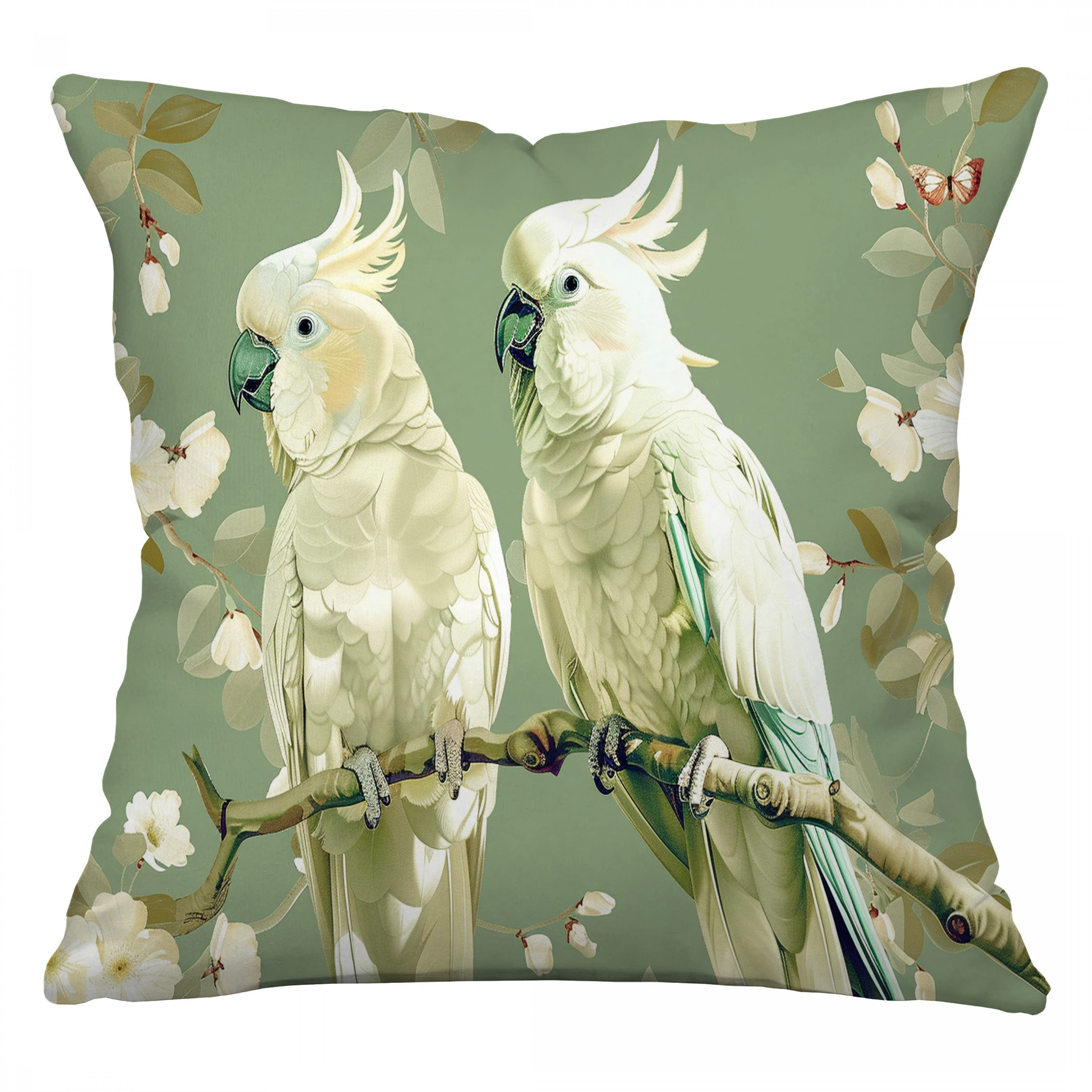 VisionDecor Parrot Throw Pillow, Bird Cotton Twill Pillows | Wayfair