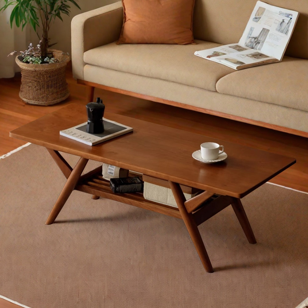 Corrigan Studio® Retro minimalist design wooden coffee table | Wayfair