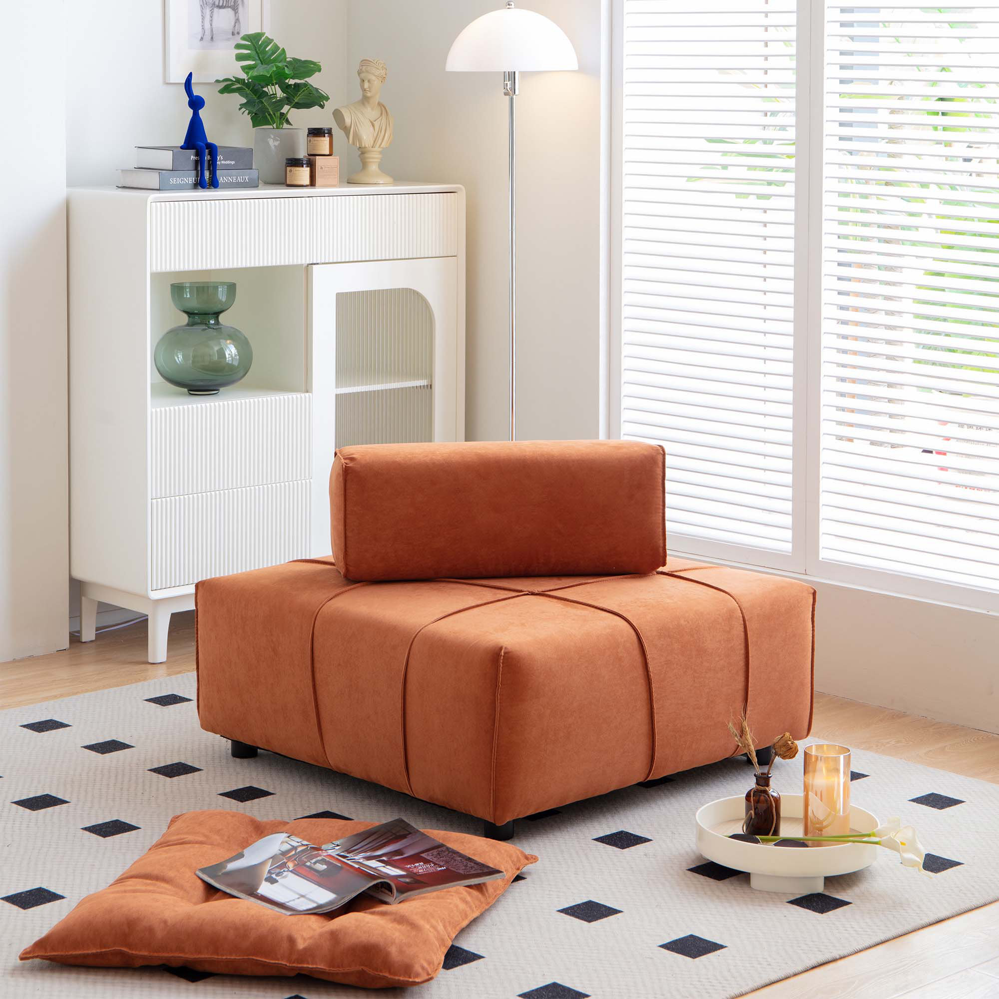 Ebern Designs Versatile Modular Sofa with Detachable Cushions for ...