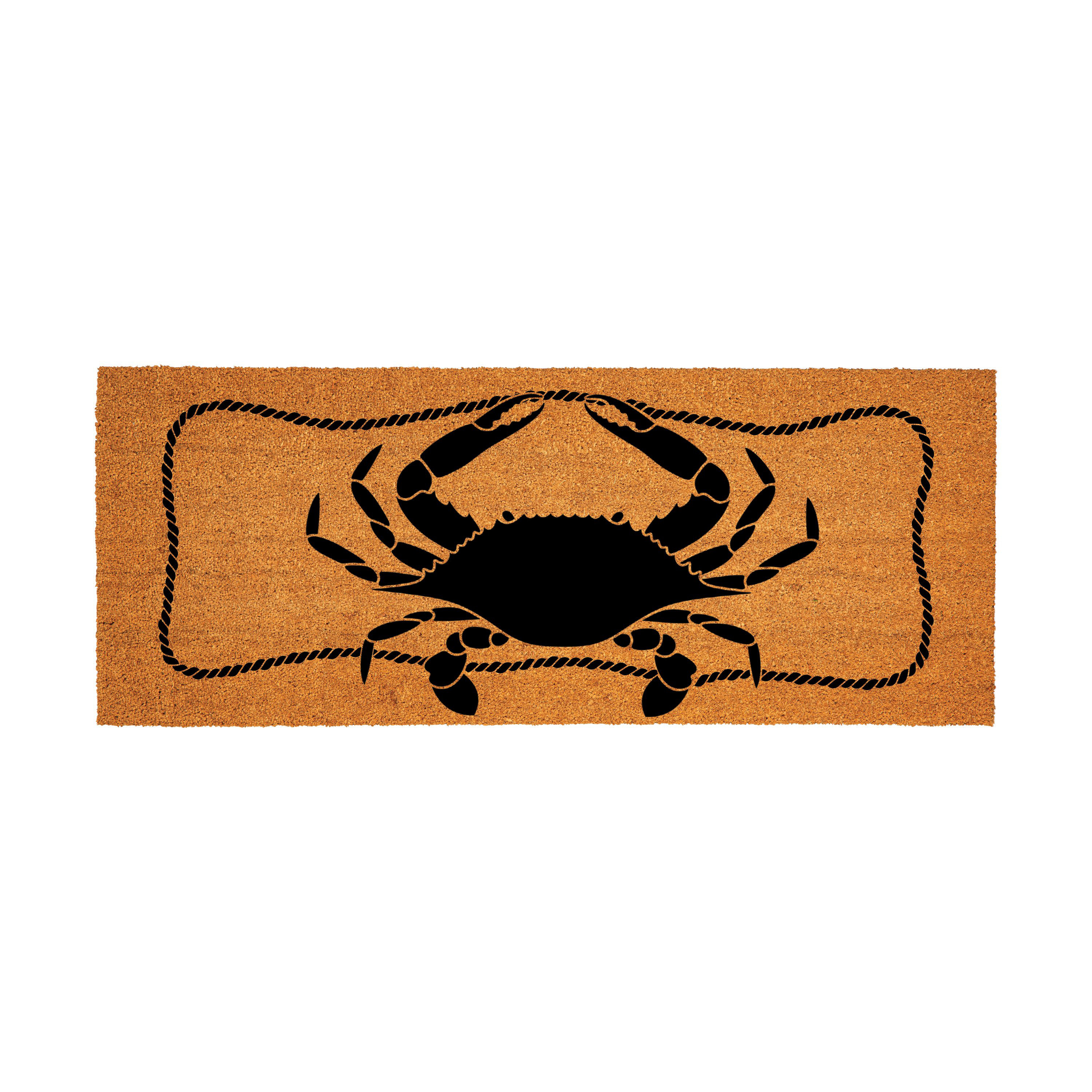 Highland Dunes Coastal Coir Mat Crab 60x24" | Wayfair