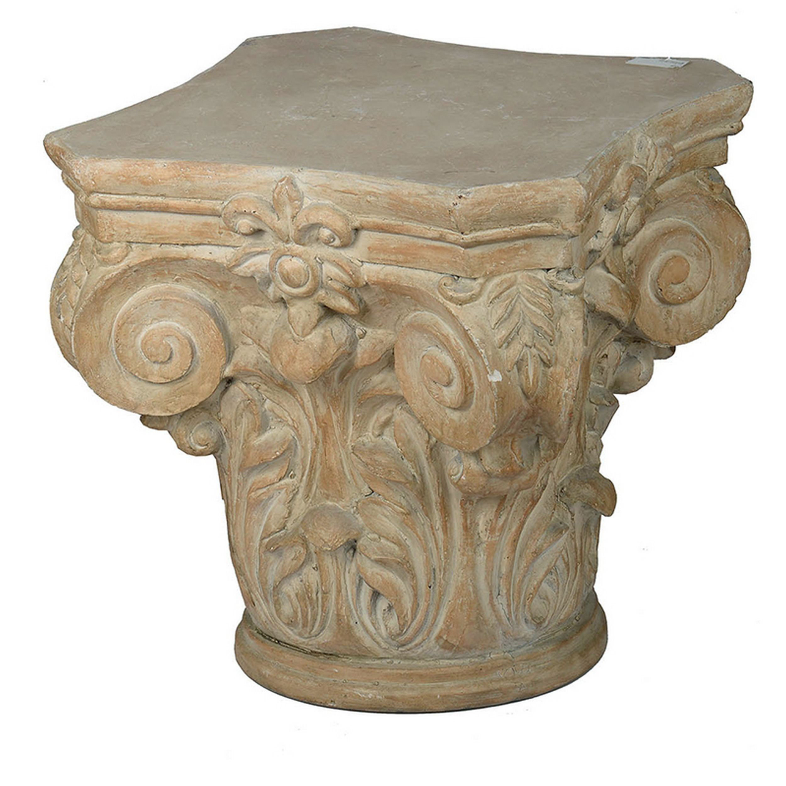 One Allium Way® Free Form Pedestal Stone Plant Stand | Wayfair