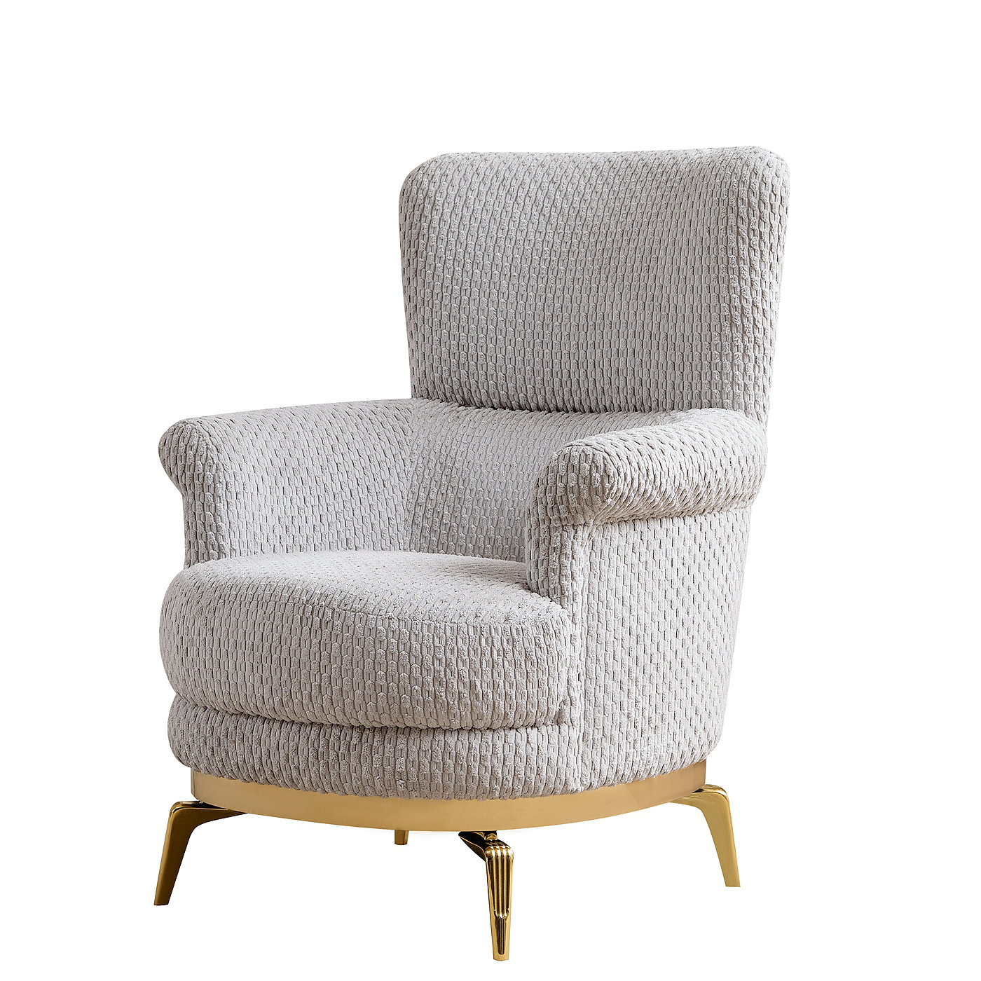 Everly Quinn Zoe Modern Style Chair Made With Wood And Gold Accents In ...