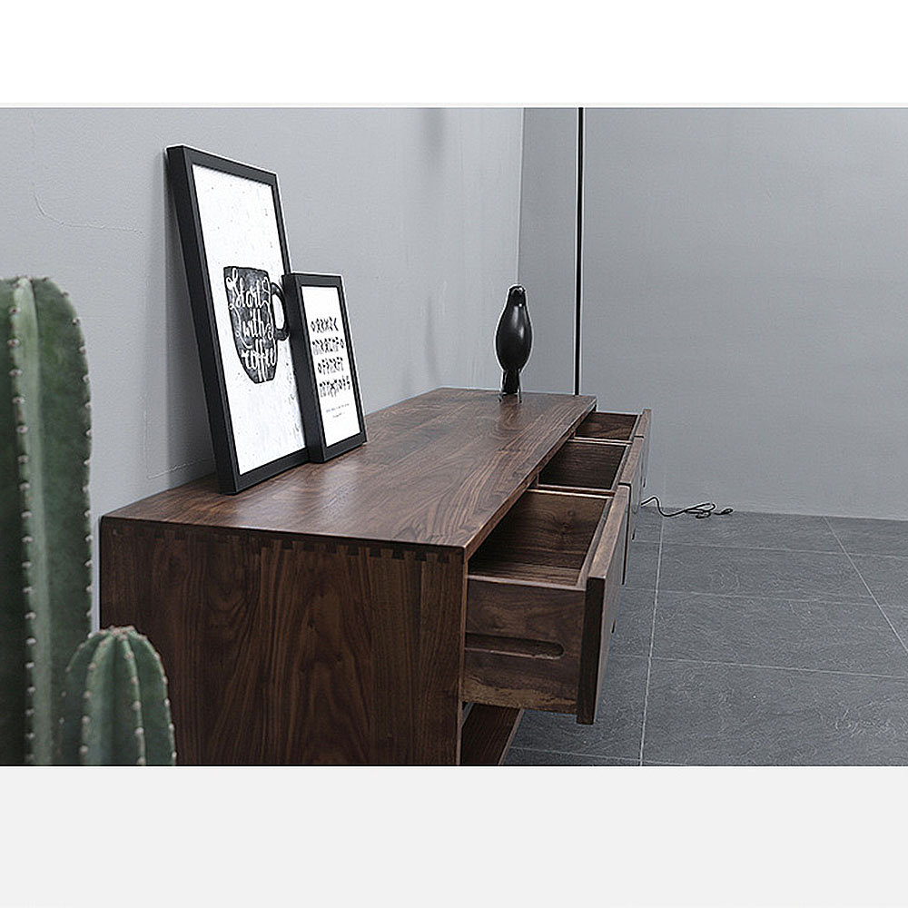 Dream cabinet Black Walnut Drawer TV Audio Visual Cabinet | Wayfair