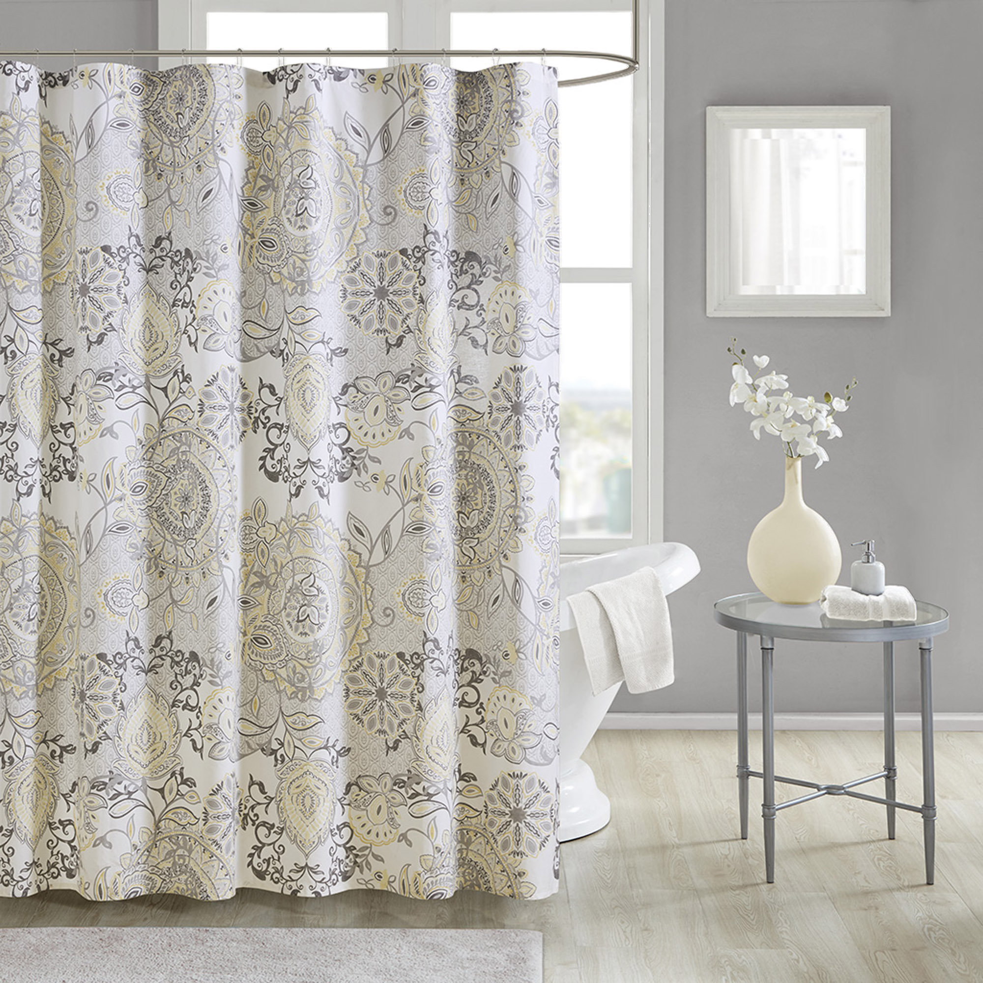 Lark Manor Printed Cotton Shower Curtain | Wayfair
