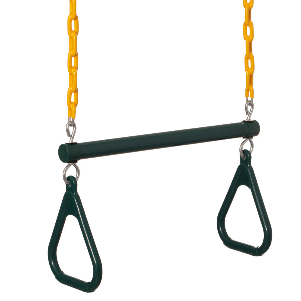 PLAYBERG Steel Green Trapeze Rings | Wayfair