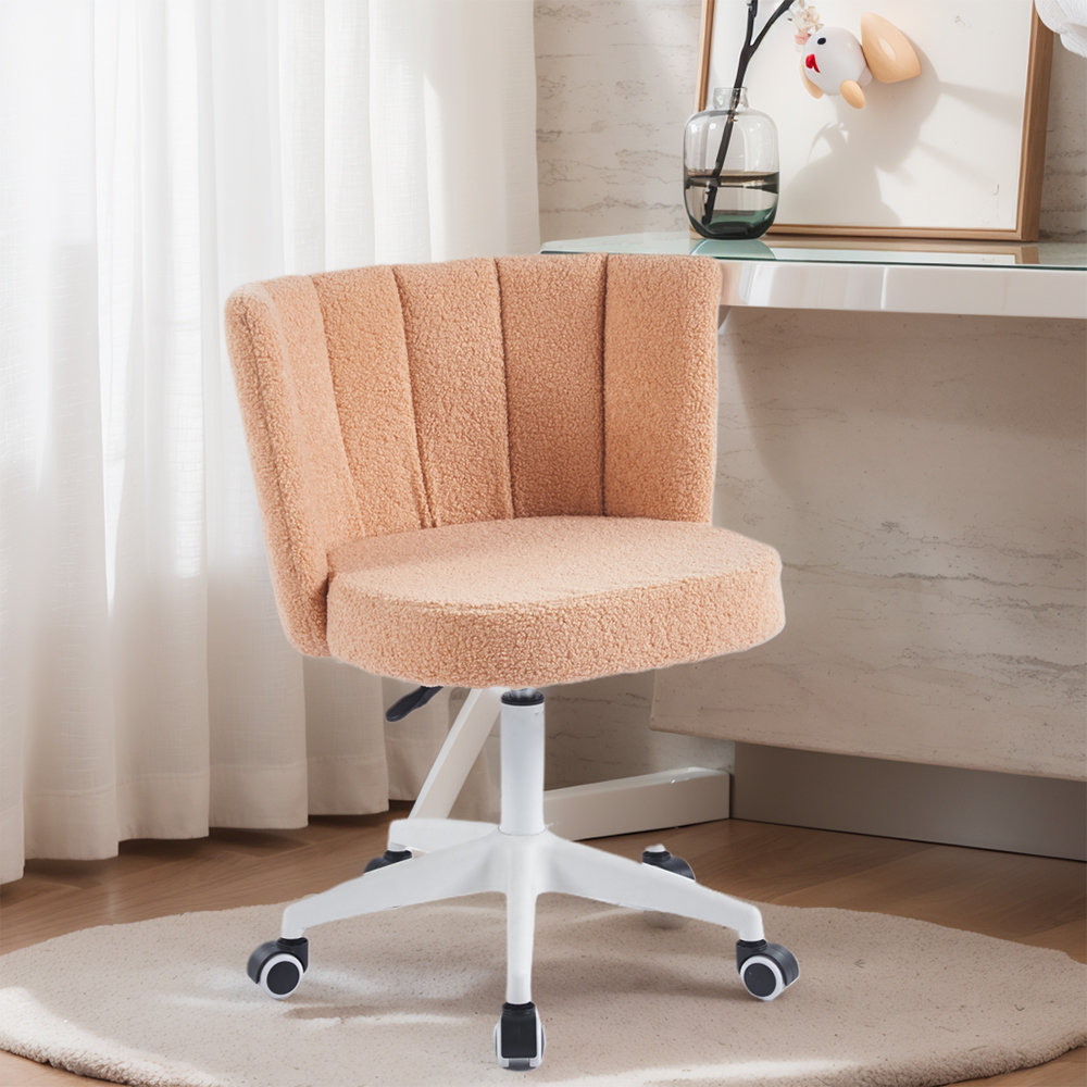 Mercer41 Home Office Swivel Chair,Fluffy Desk Chair Height Adjustable ...