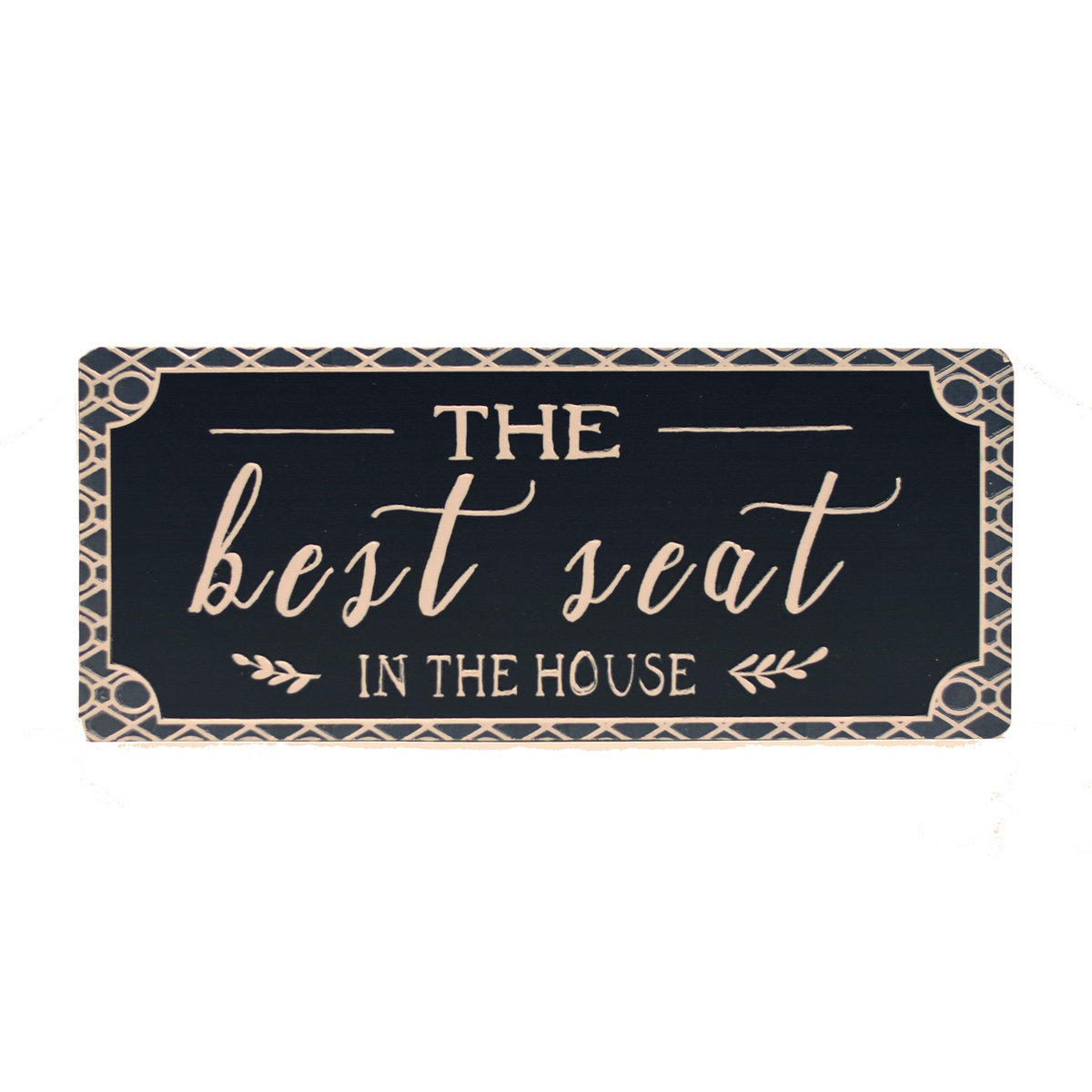 Trinx Funny Tin Metal Best Seat In House Toilet Sign Rustic Man Cave ...