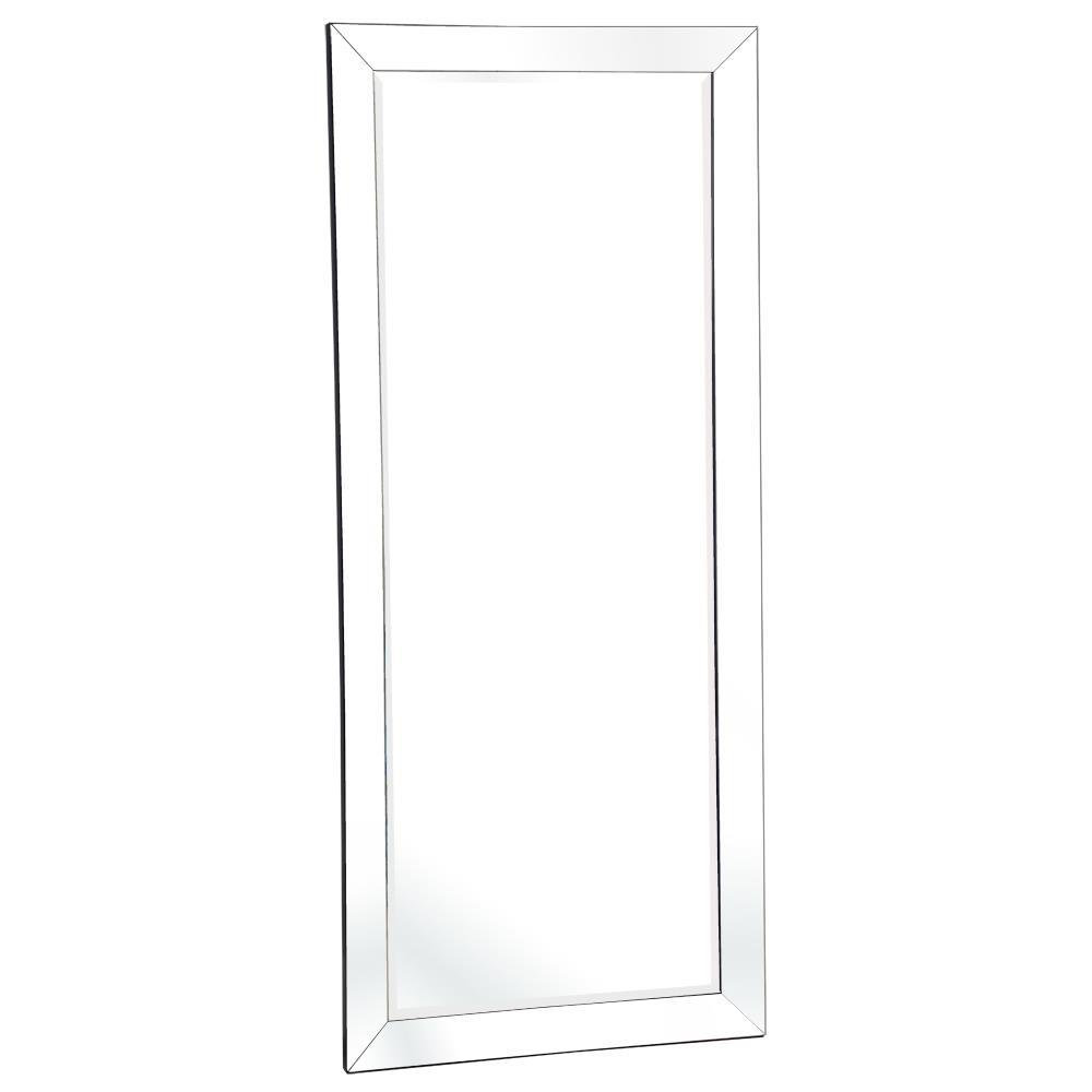 Mercer41 Laux Mirrored Bevel Frame Full Length Beveled Mirror Rectangle ...