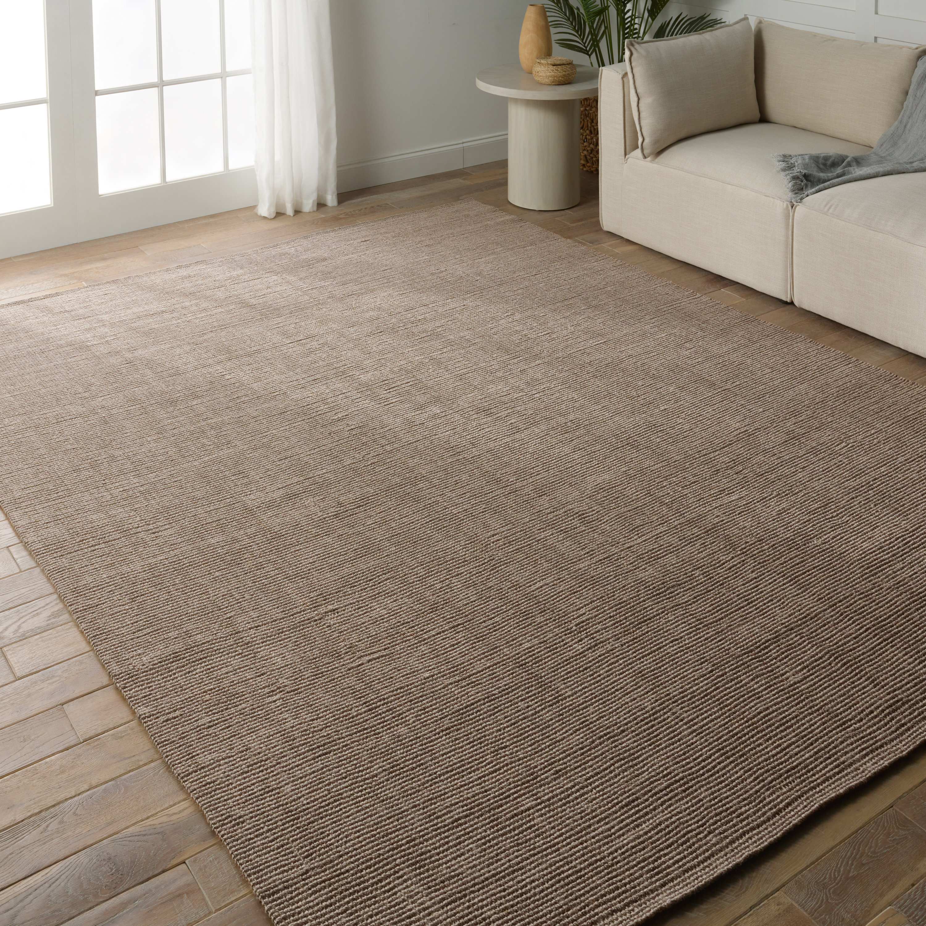 Wildon Home® Torild Natural Solid Taupe Area Rug | Wayfair