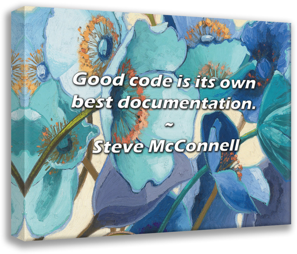 Trinx Steve McConnell Quote: Good code is its own best documentation ...