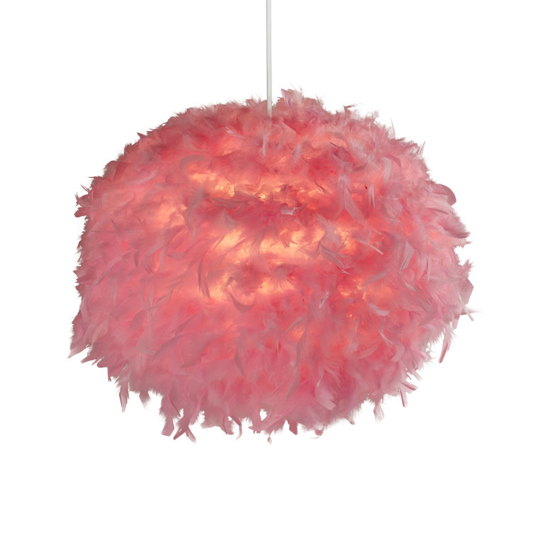 Mack + Milo 33cm H x 50cm W Feather Novelty Pendant Shade ( Uno ...