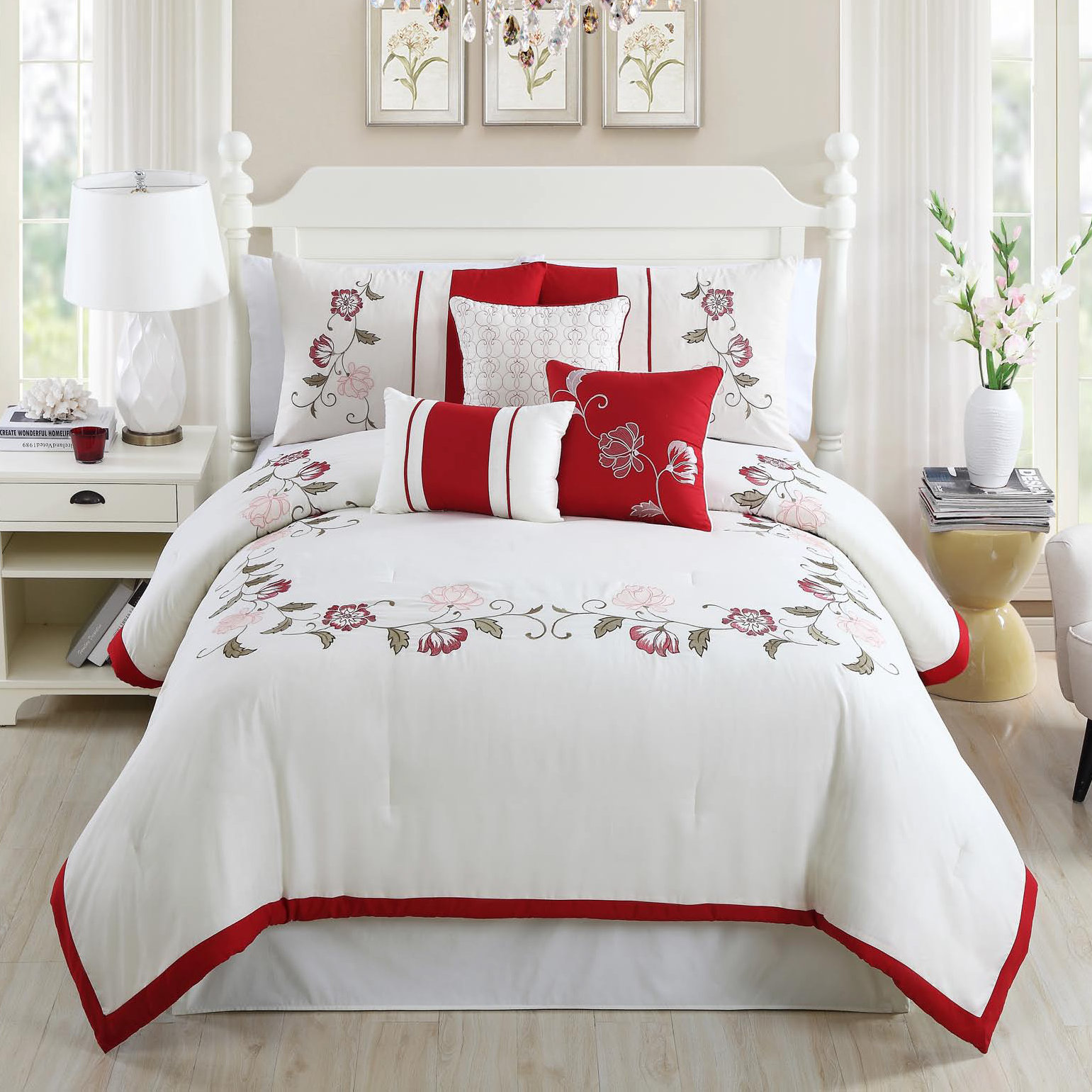 Elight Home Embroidered Comforter Set & Reviews | Wayfair