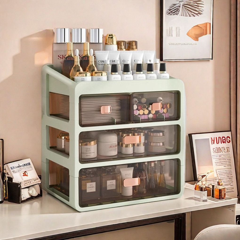 Rosem May Large Capacity Desktop Beauty Organizers Plastic Makeup ...