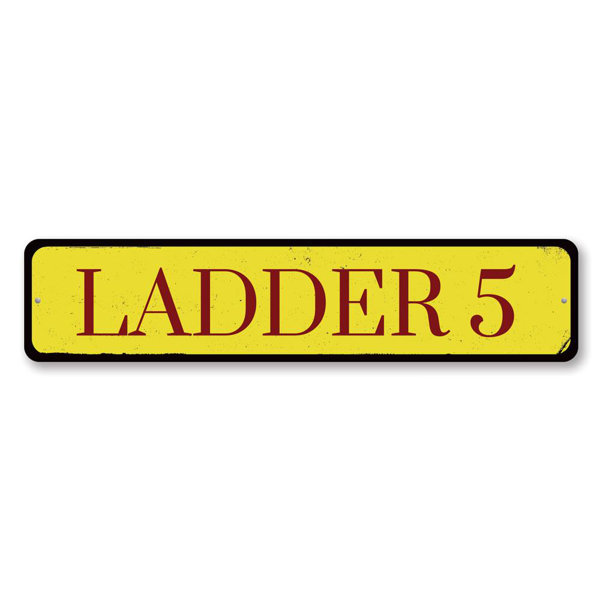 Lizton Sign Shop, Inc Ladder Number Aluminum Sign | Wayfair
