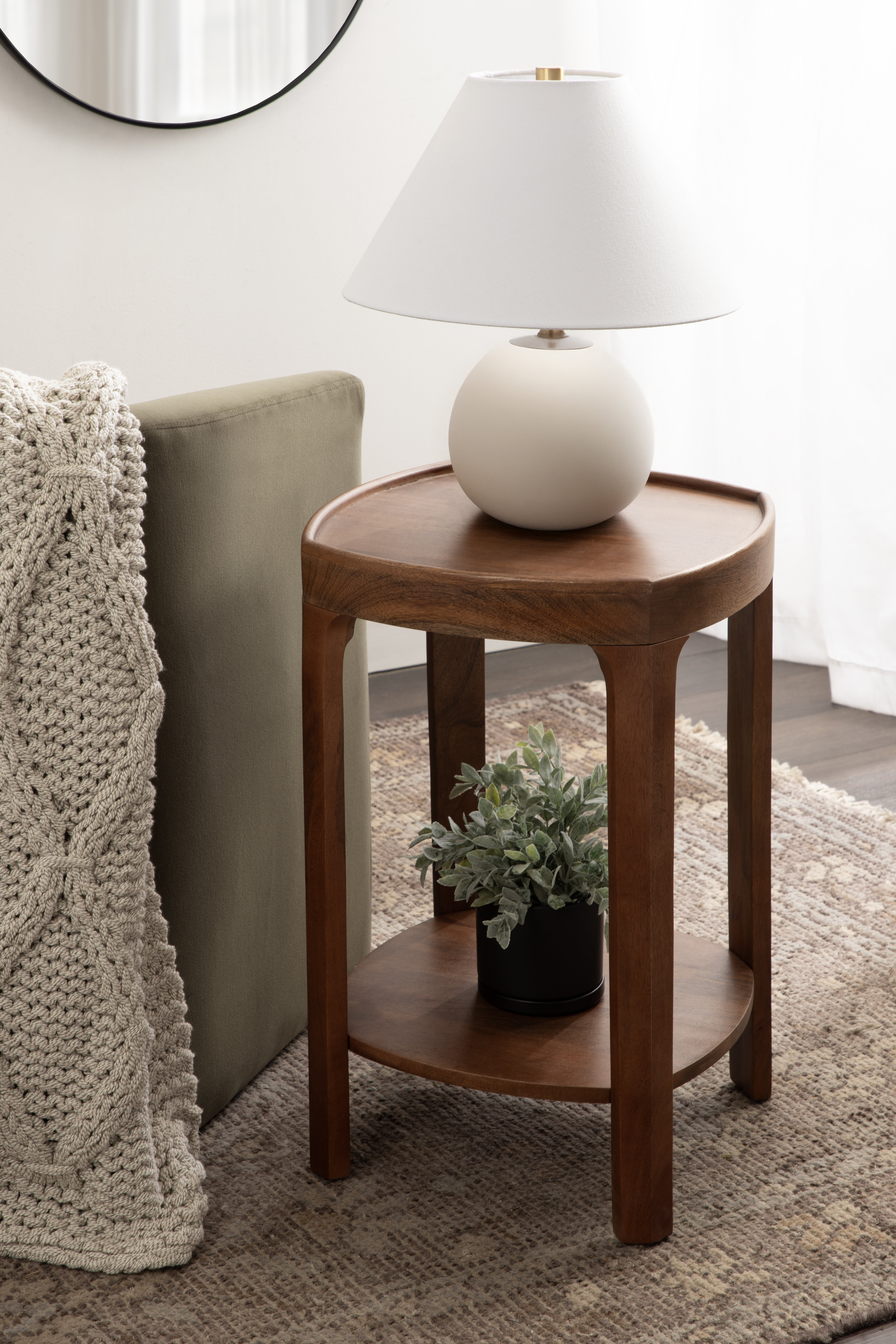 Mercer41 Tierney Mango Wood Rounded Square Side Table | Wayfair