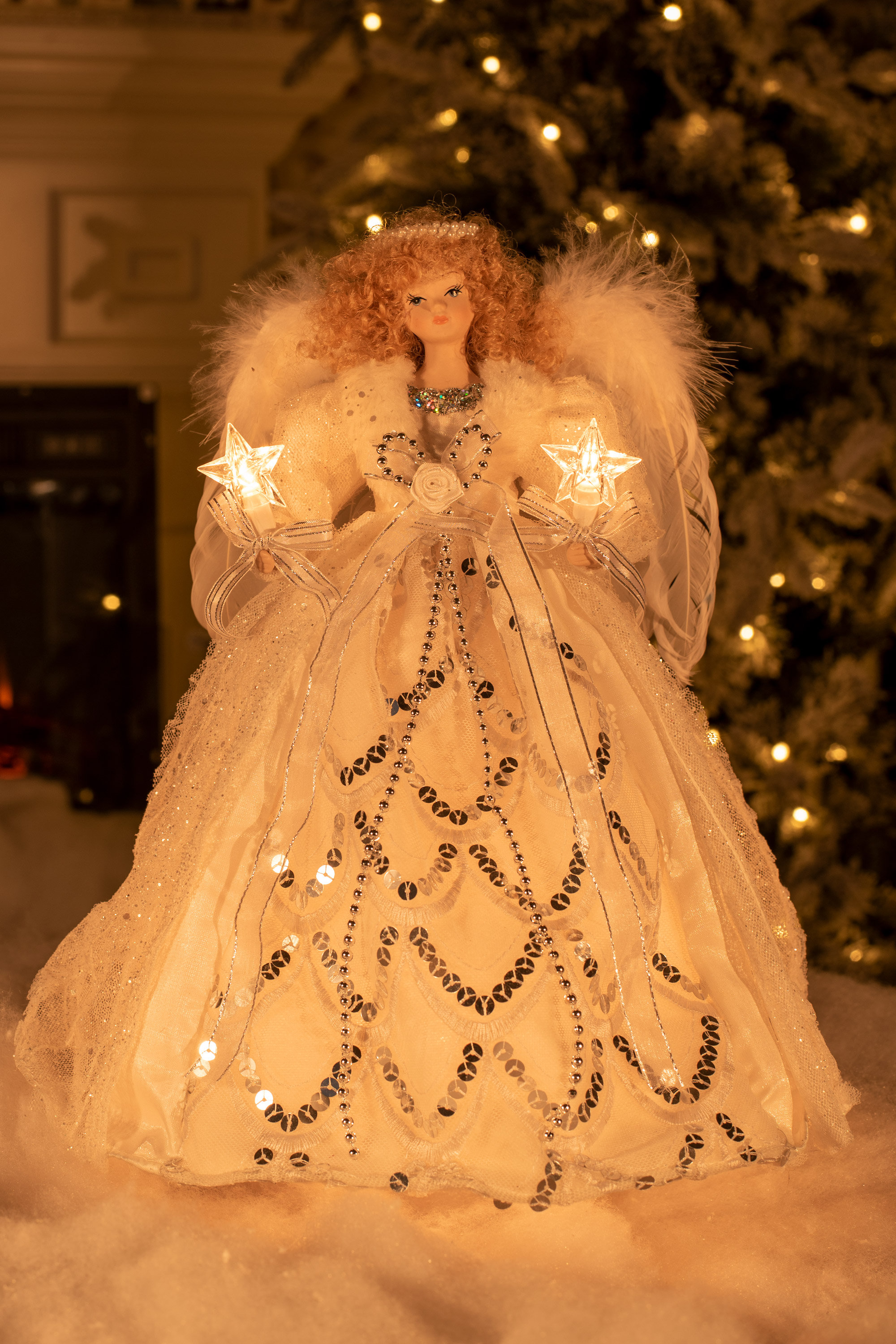 JJ's Holiday Gifts Ltd. 10 - Light Angels with Blonde Hair Tree Topper ...
