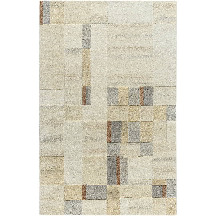 Orren Ellis Ermalinda Hand Tufted Wool Geometric Rug | Wayfair