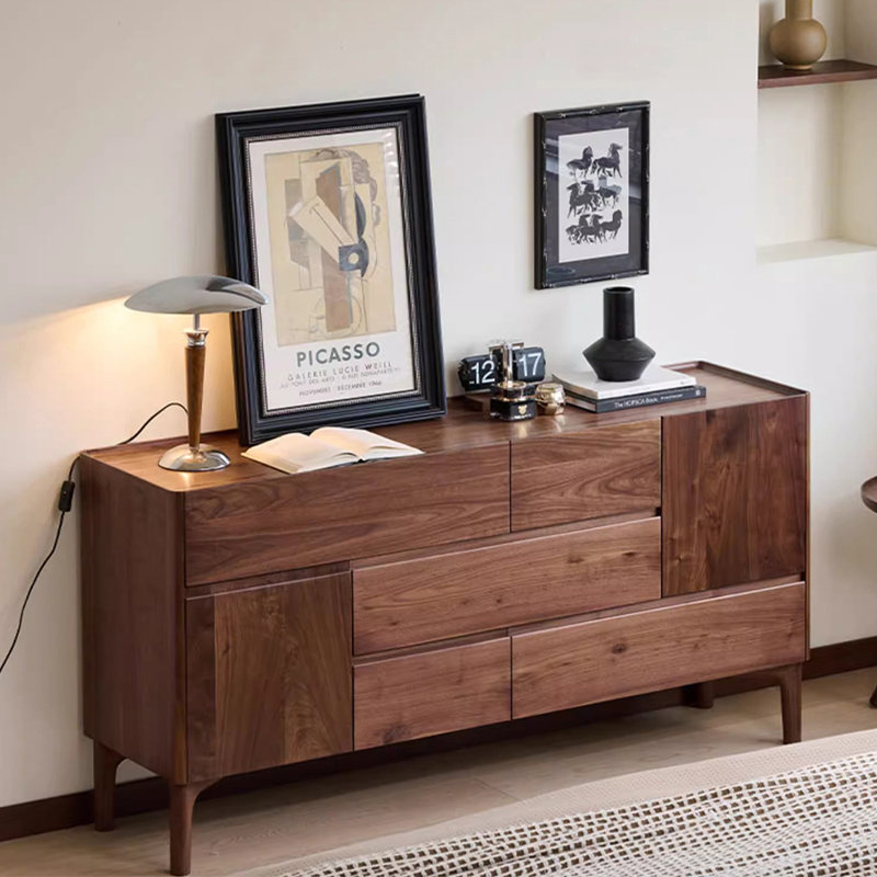 Dream cabinet Walnut solid wood simple locker | Wayfair