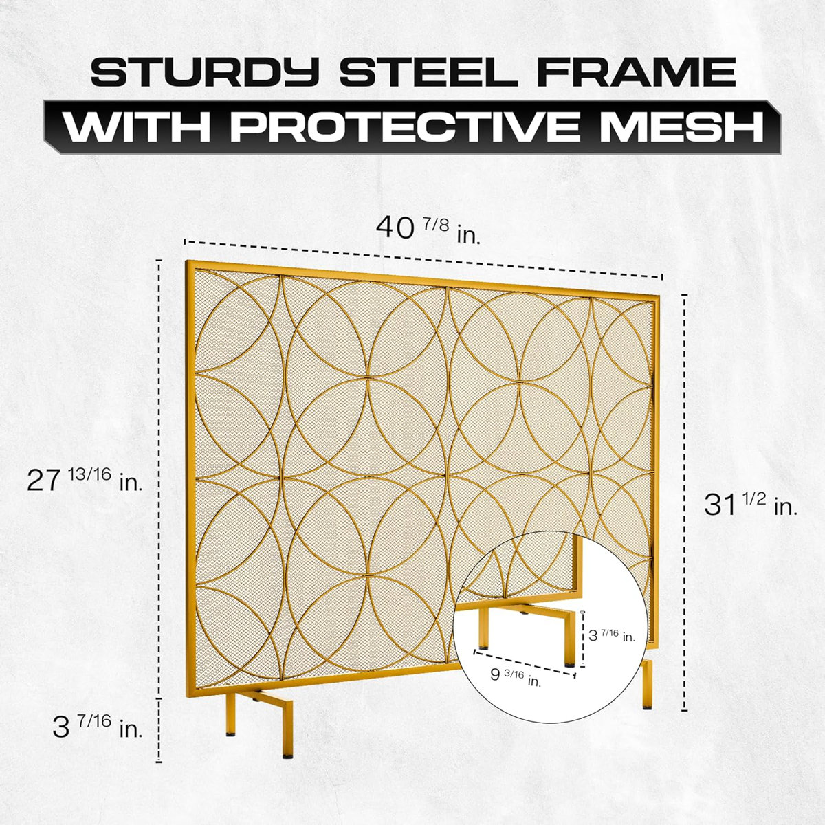 Mercer41 Steel - Fireplace Screen - 1 Panel - Leaf & Flower | Wayfair