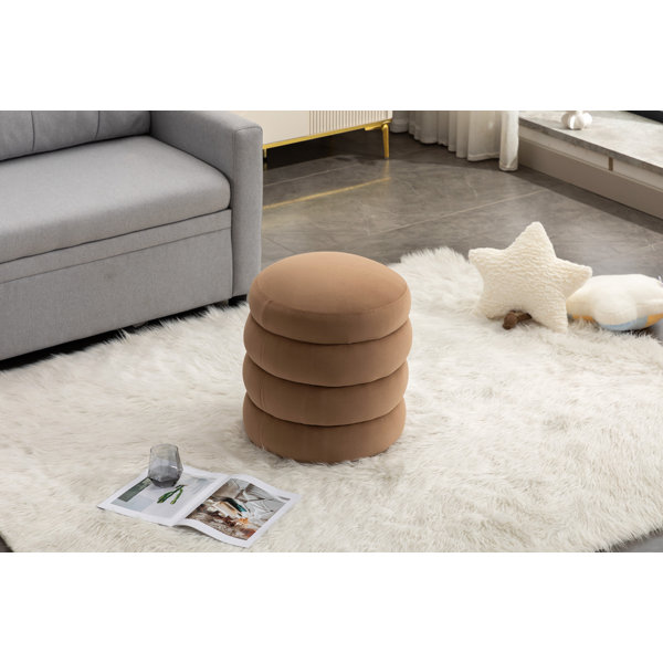 Mercer41 Tynaya Velvet Ottoman - Wayfair Canada