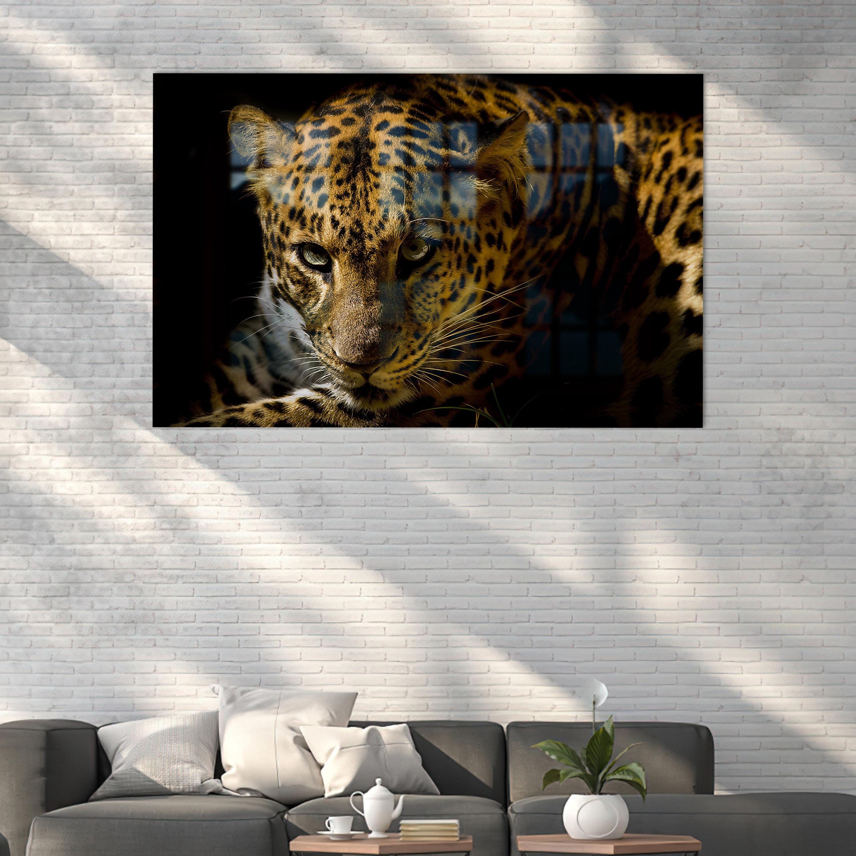 Hokku Designs Leopard Themed Tempered Glass Wall Art Ideal For Loft ...