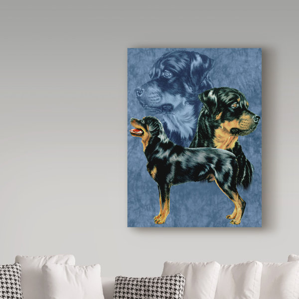Trademark Art Barbara Keith Rottweiler On Canvas by Barbara Keith Print ...