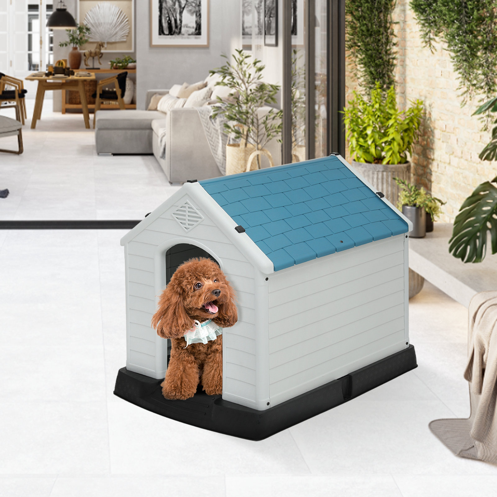 Tucker Murphy Pet™ Durgabai Blue/Black Plastic Portable Dog House ...