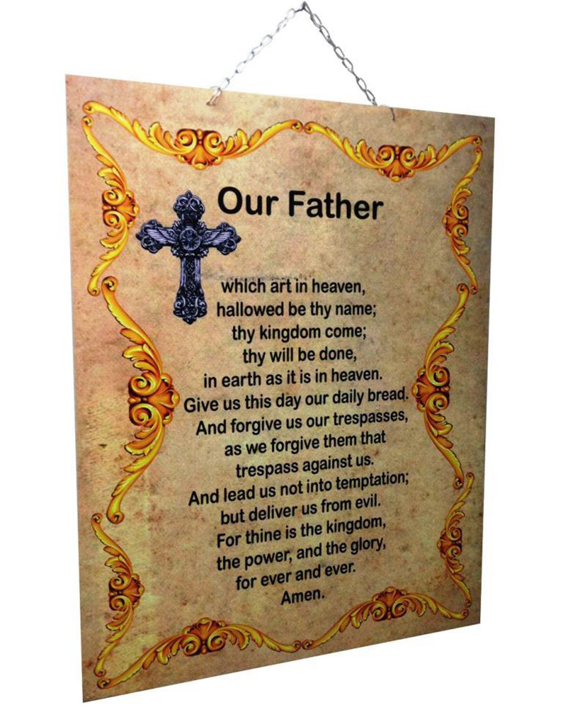 Trinx The Lord'S Prayer 2 Sided Hang Or Wall Mount Christian Plaque ...