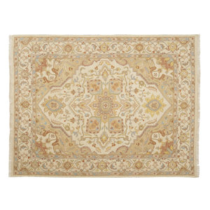 Bokara Rug Co., Inc. Aubusson Hand-Knotted High-Quality Beige/Black ...
