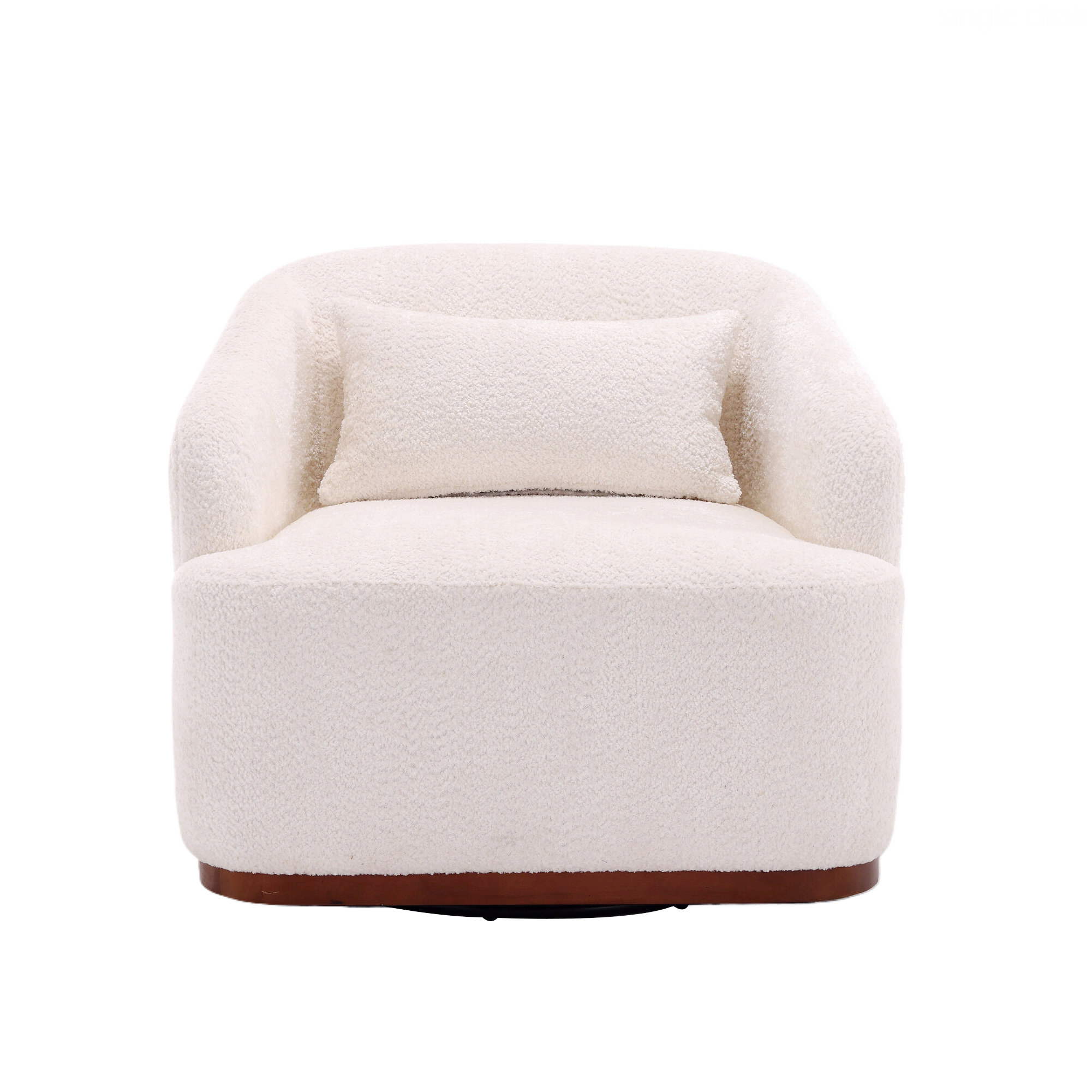 George Oliver Swivel Barrel Chair, Comfy Round Accent Chair, 360 Degree ...