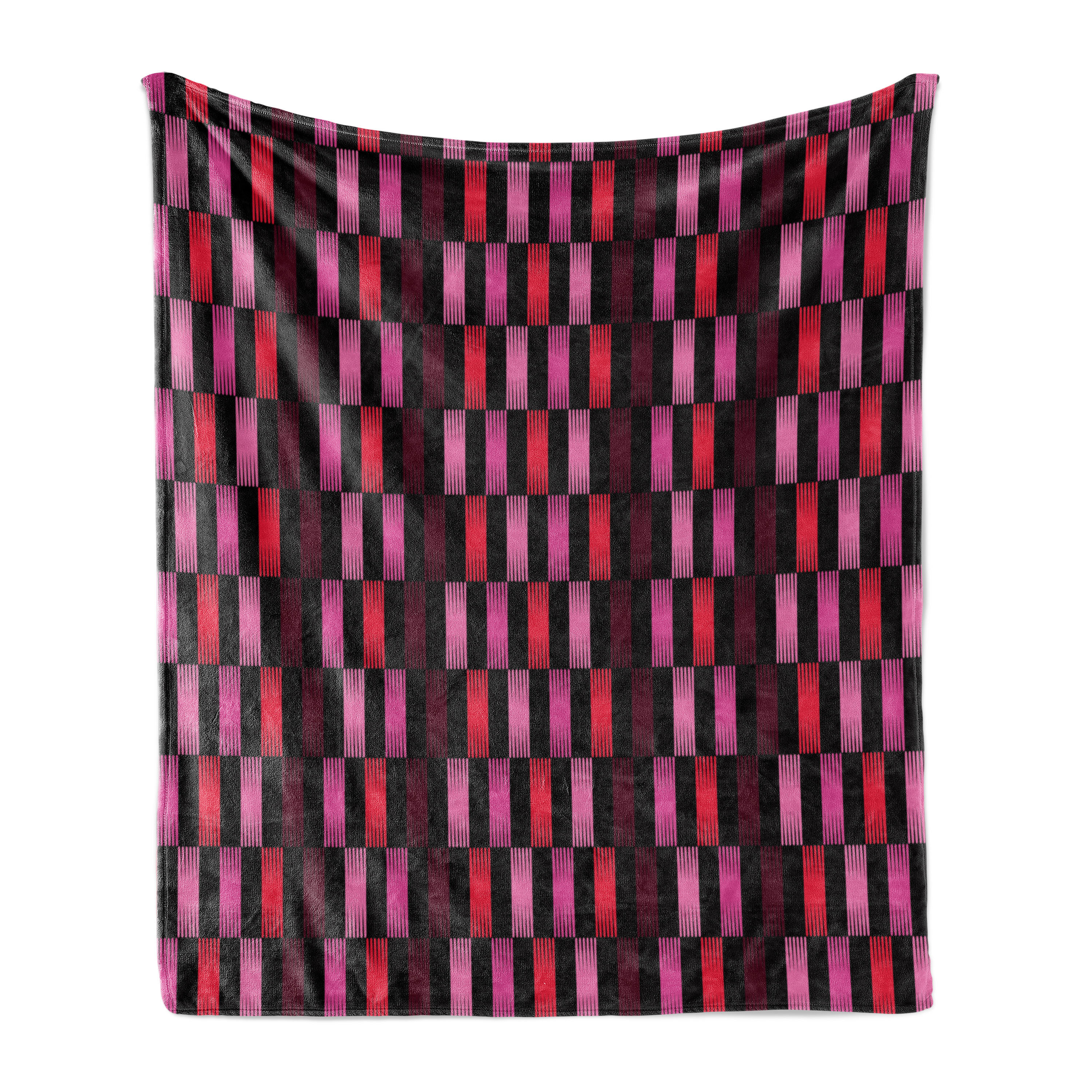Ambesonne Abstract Throw Blanket Rectangular Shapes on Dark | Wayfair
