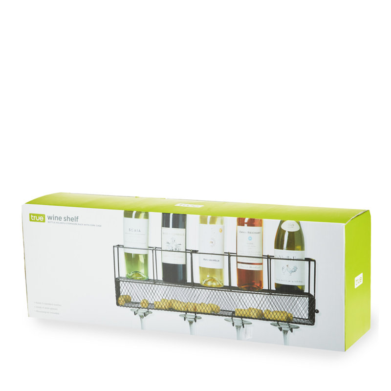 True Wall Mounted Wire Wine Shelf and Cork Cage & Reviews | Wayfair