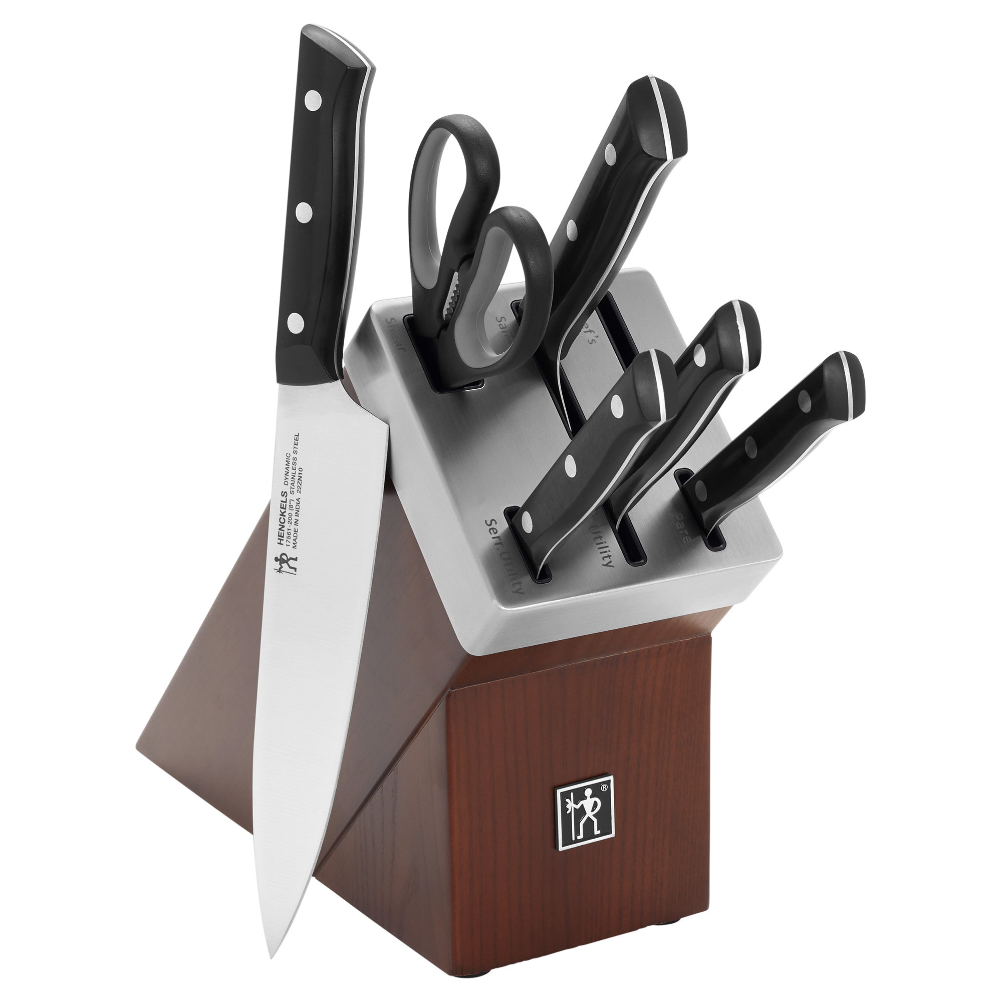 HENCKELS Dynamic 7-Piece Self-Sharpening Knife Block Set | Wayfair