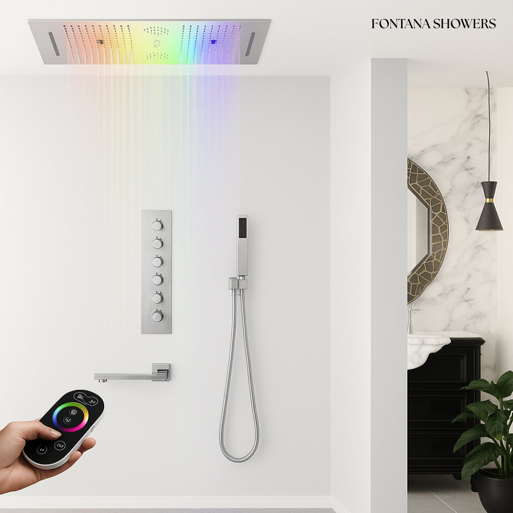 FontanaShowers Luxury Chrome Shower System with Jetted Body Sprays ...