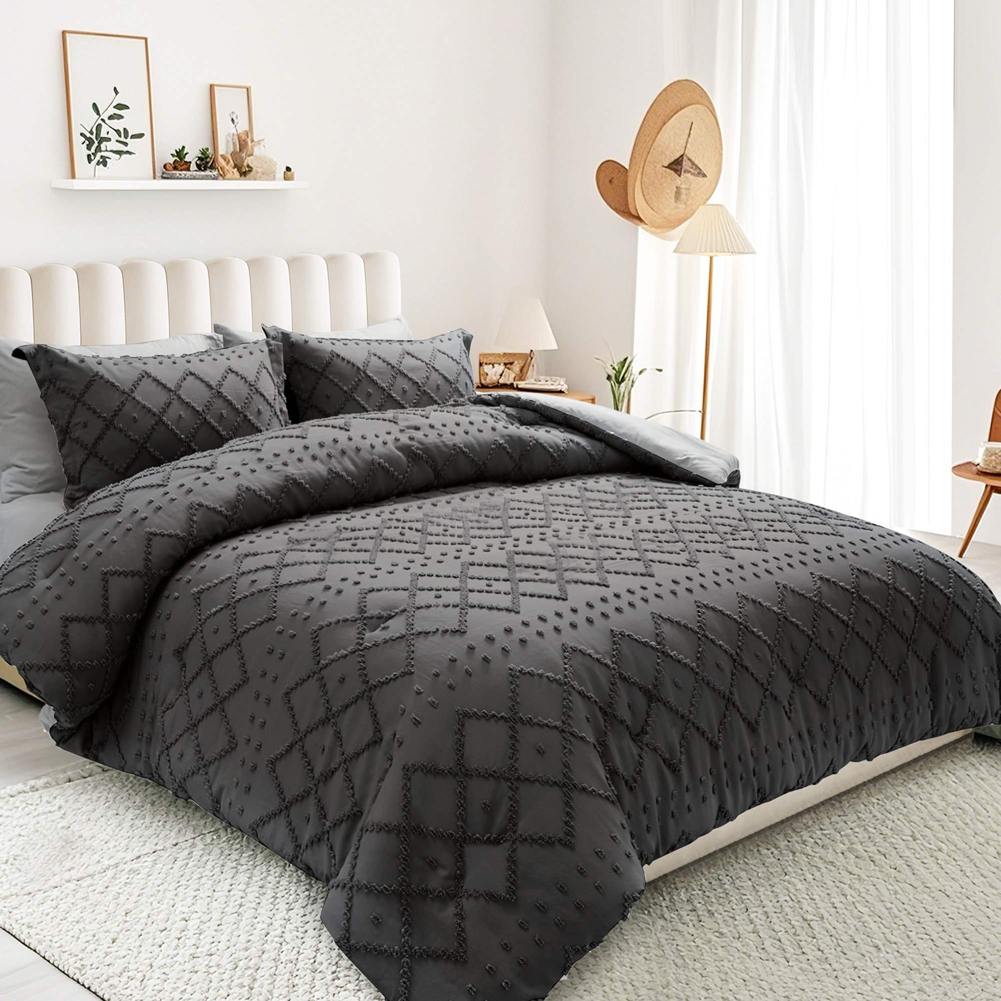 Vision Vortex Cut Flower Colour Clash Comforter Set & Reviews | Wayfair