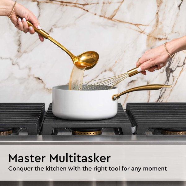 SHIRLEY'S OFFICE FURNITURE, LLC Gold Kitchen Utensils Set - 7PC Set ...