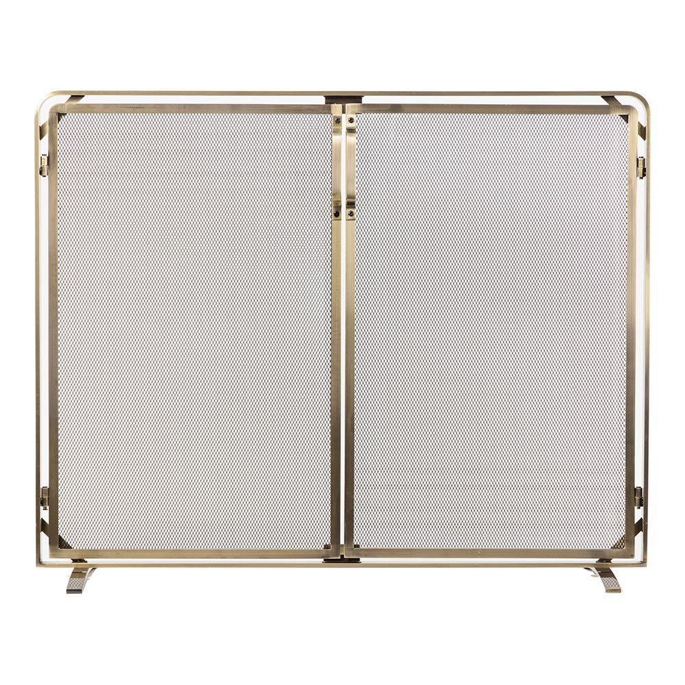 Modern Ember Aalto Mesh Fireplace Screen | Functional Doors | Heavy ...