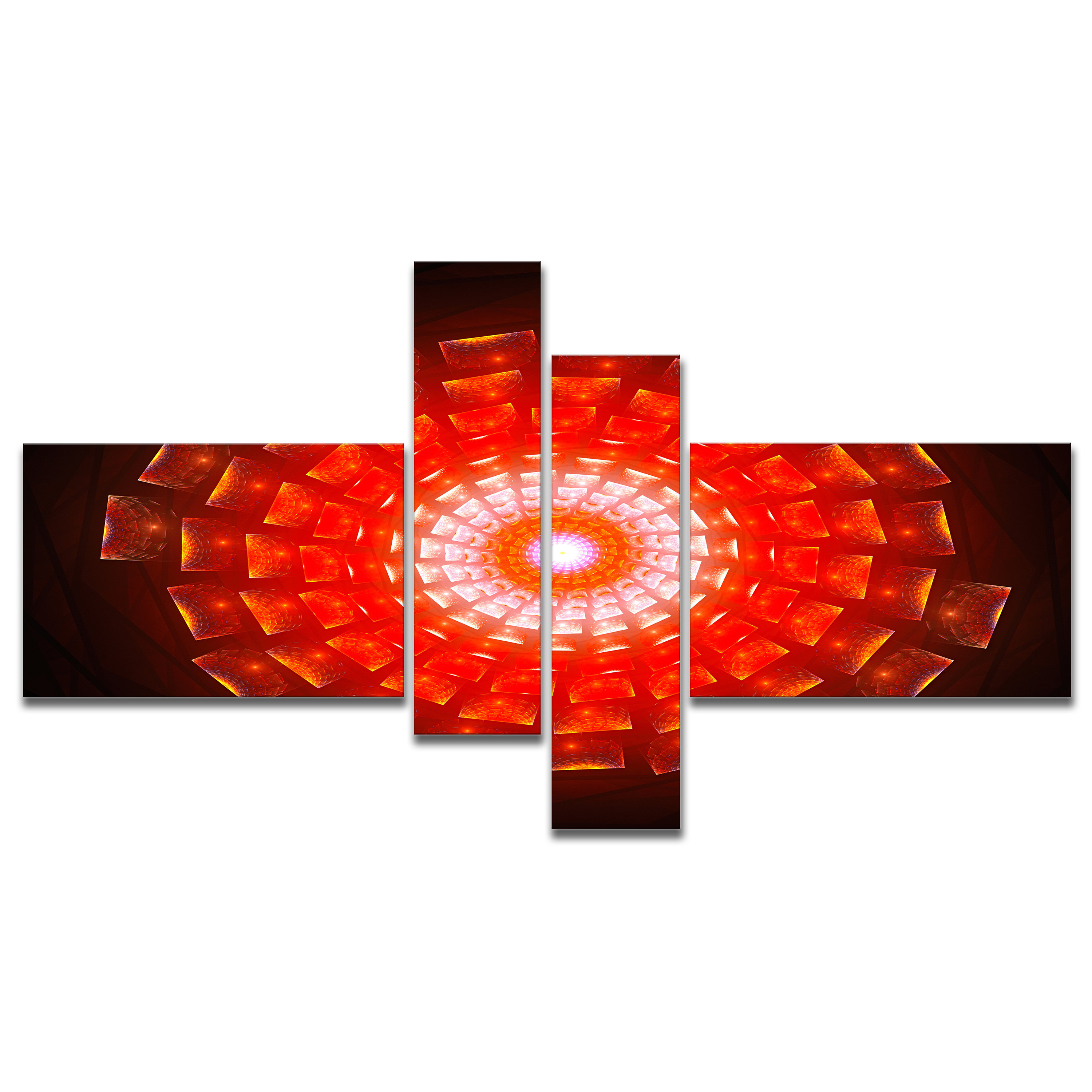 East Urban Home 'Circular Vortex Broken Particles' Graphic Art Print ...