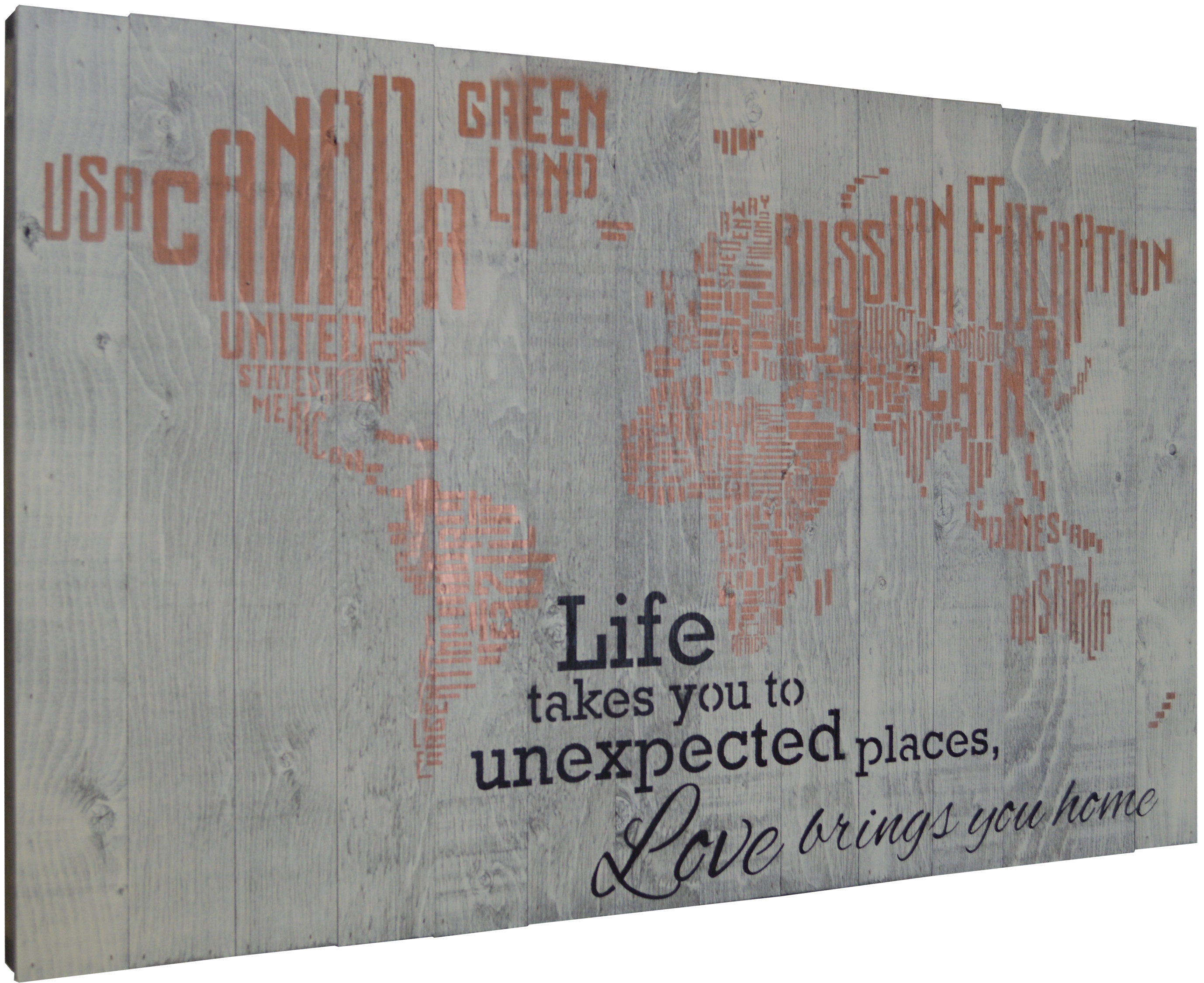 Fireside Home In-A-Word World Map - Life Takes You to Unexpected Places ...