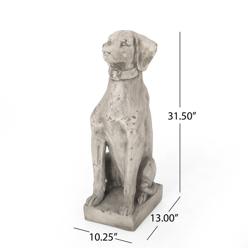 Red Barrel Studio® Outdoor Dog Garden Statue & Reviews | Wayfair